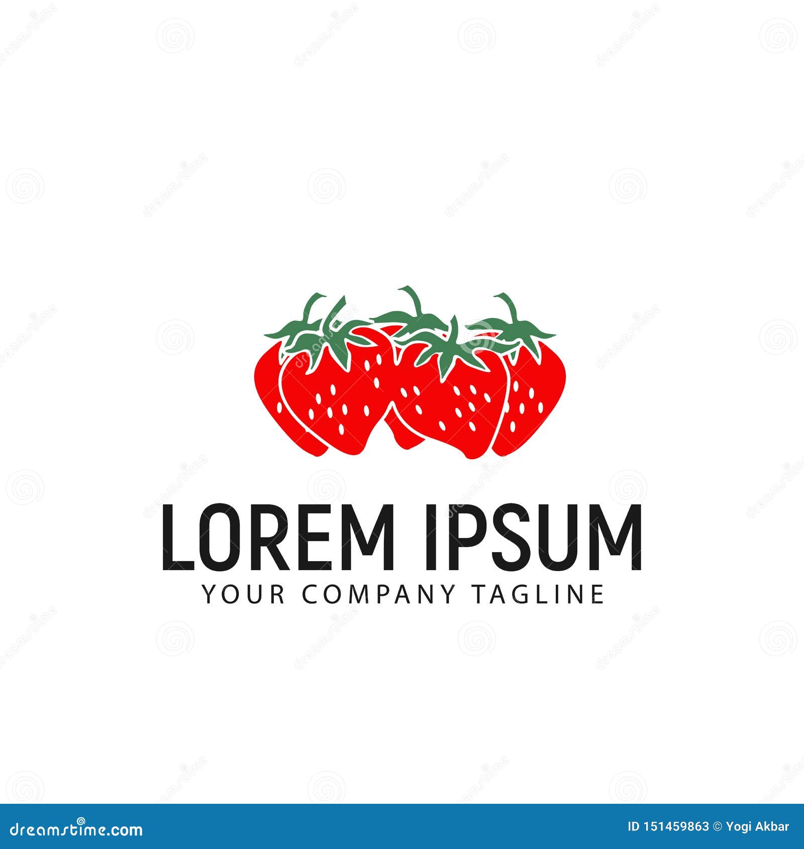 Molde Do Conceito De Projeto Do Logotipo Da Morango Ilustração do Vetor ...