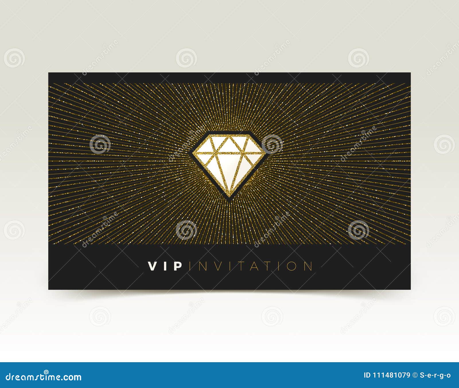 Molde Do Convite Do VIP Diamante De Brilho Do Ouro Do Brilho Com ...