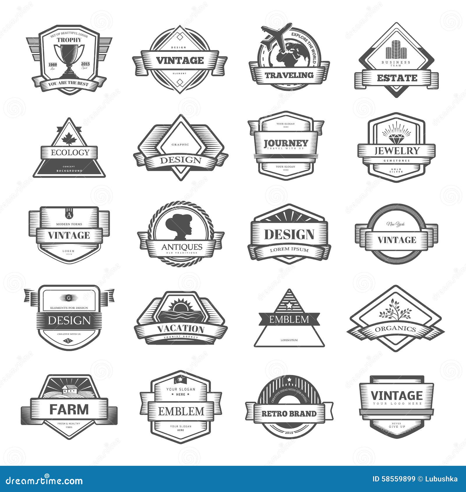 Molde do logotipo ilustração do vetor. Ilustração de forma - 58559899