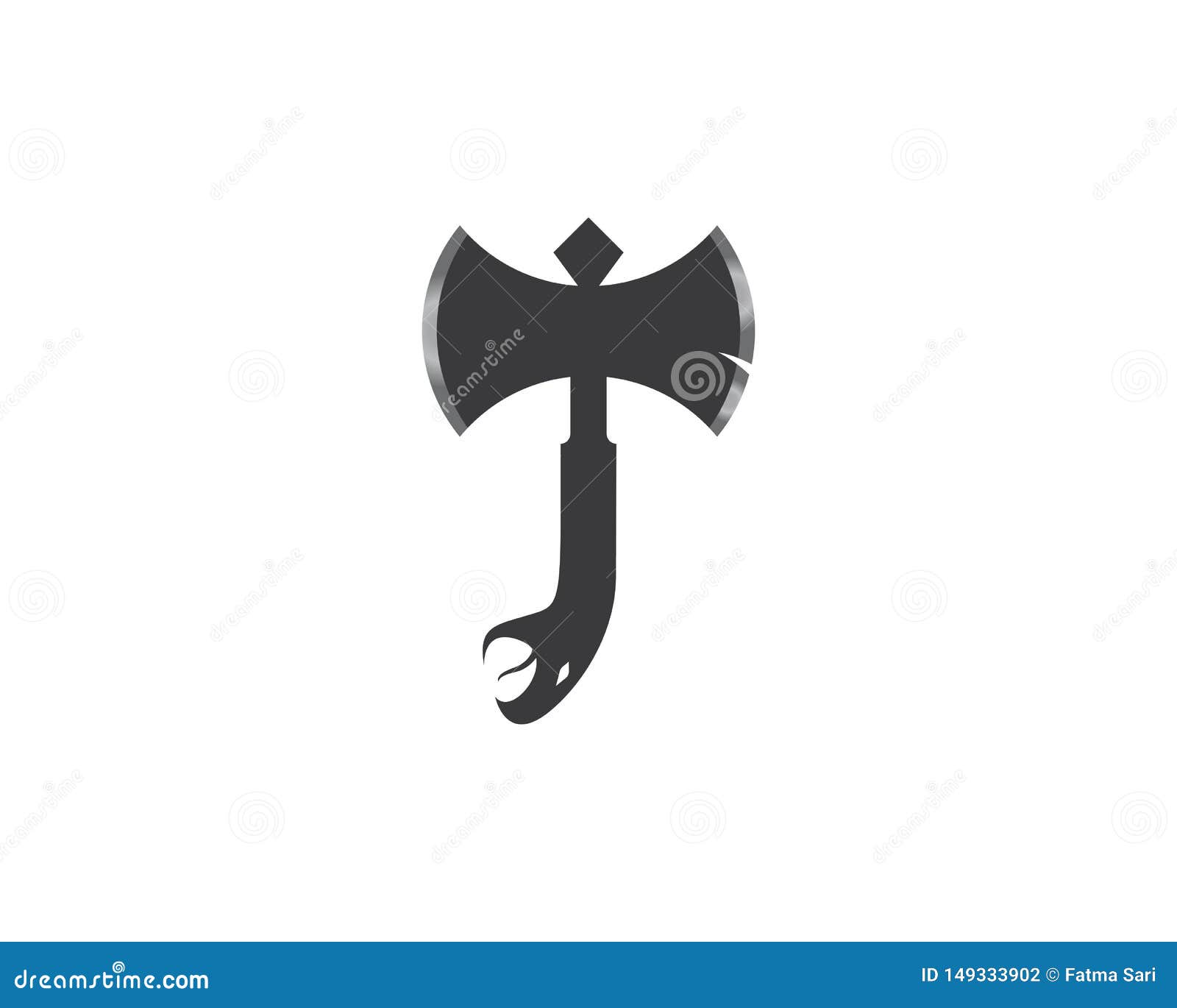 Molde Do Logotipo Do Machado Ilustração do Vetor - Ilustração de arte ...