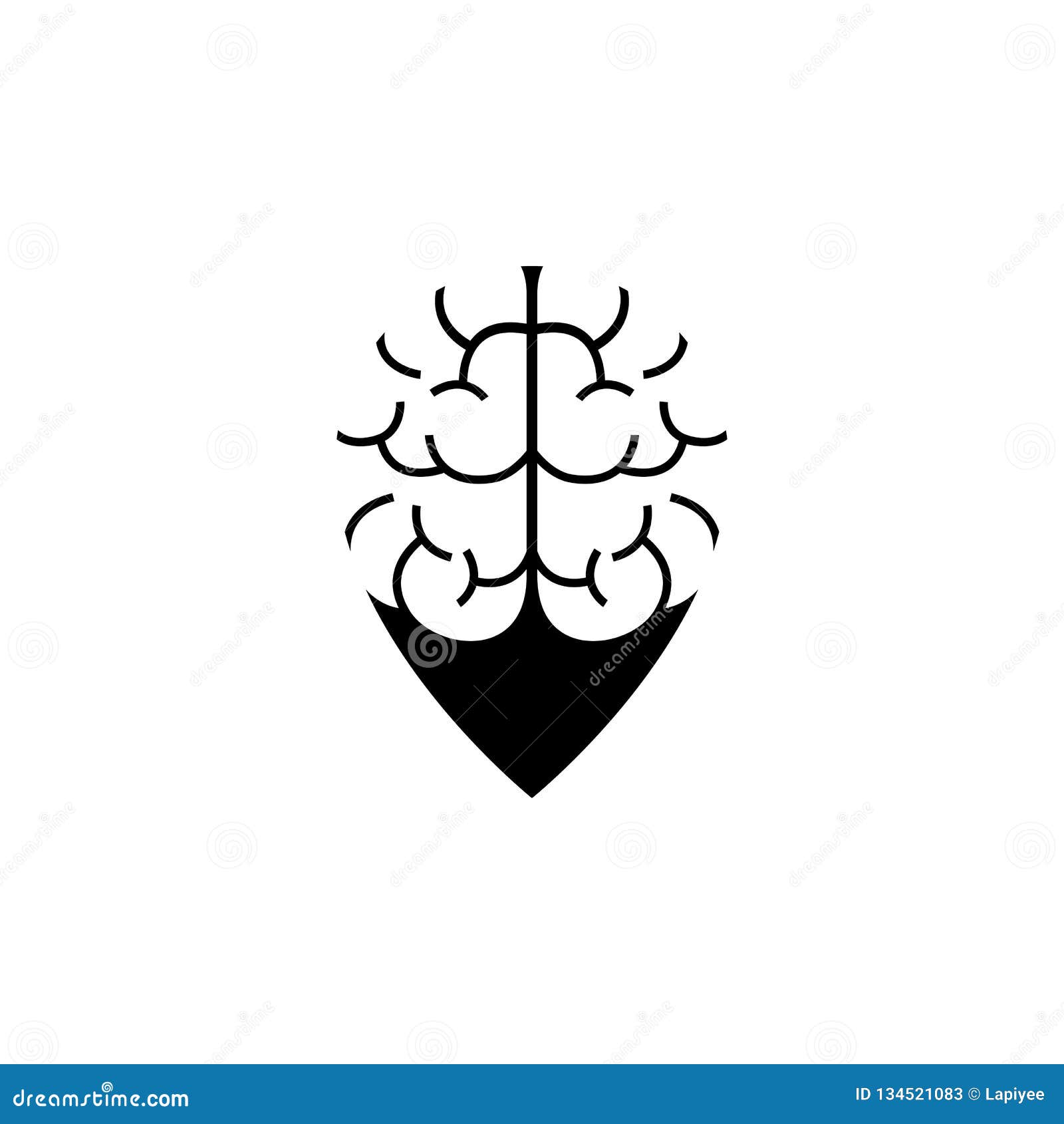 Molde Do Projeto De Brain Point Place Logo Do Vetor Ilustração do Vetor ...