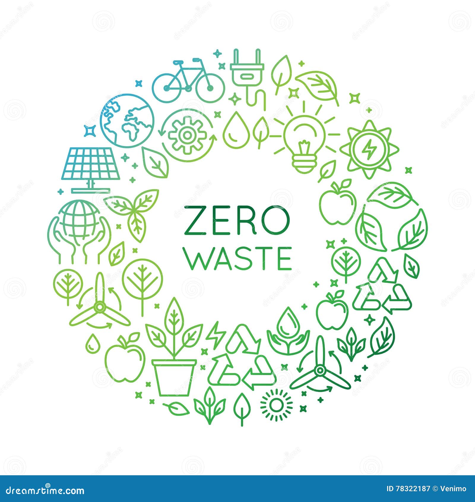 Molde Do Projeto Do Logotipo Do Vetor - Conceito Waste Zero Ilustração ...