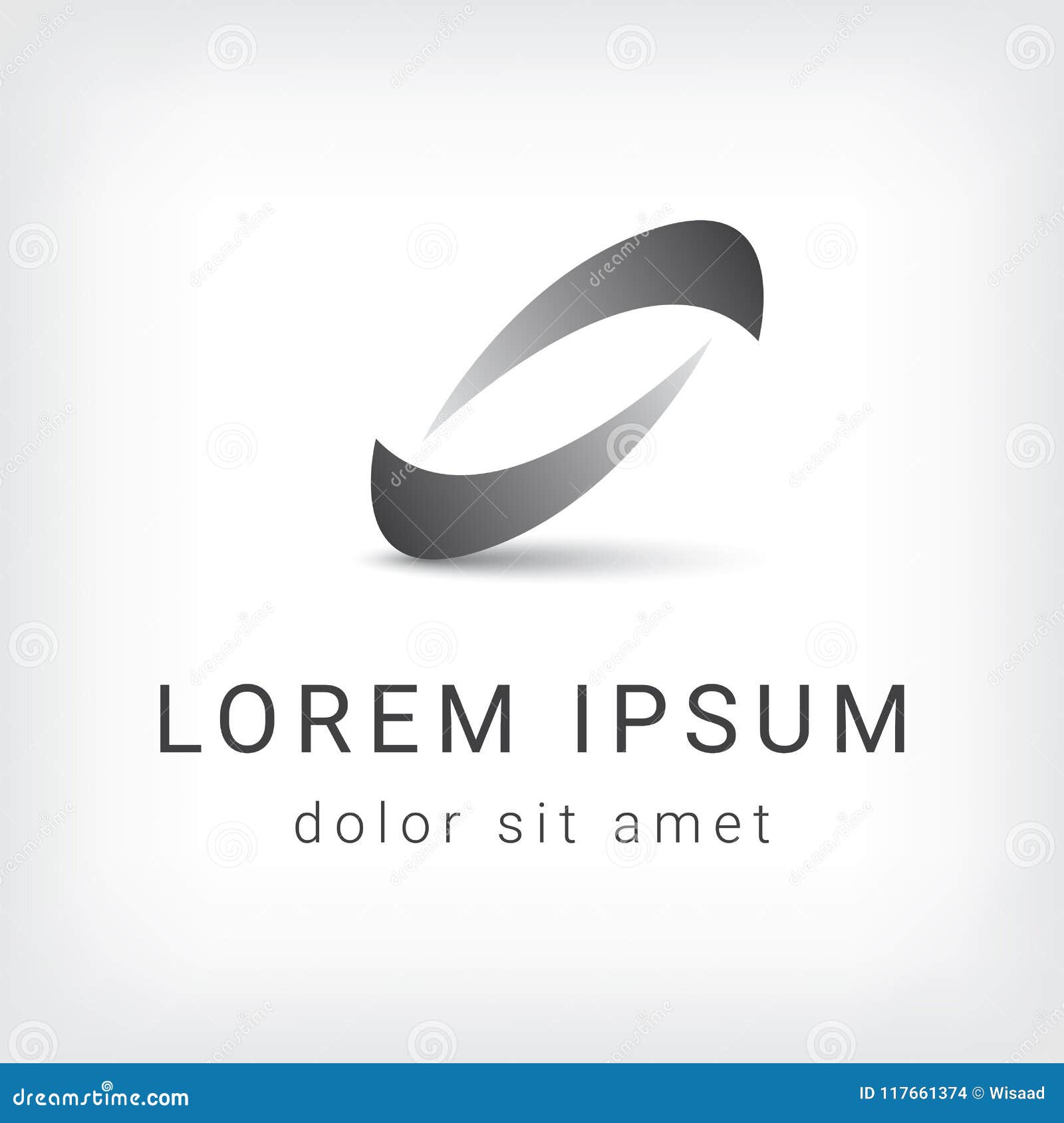 Molde Do Projeto Do Logotipo Do Estilo Da Curva Da Letra O Ilustração ...