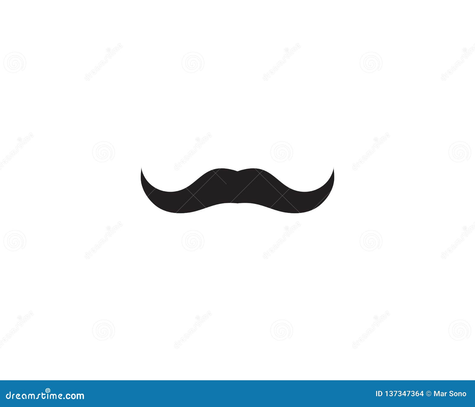 Molde Do Vetor Do Logotipo Do Bigode Ilustração do Vetor - Ilustração ...