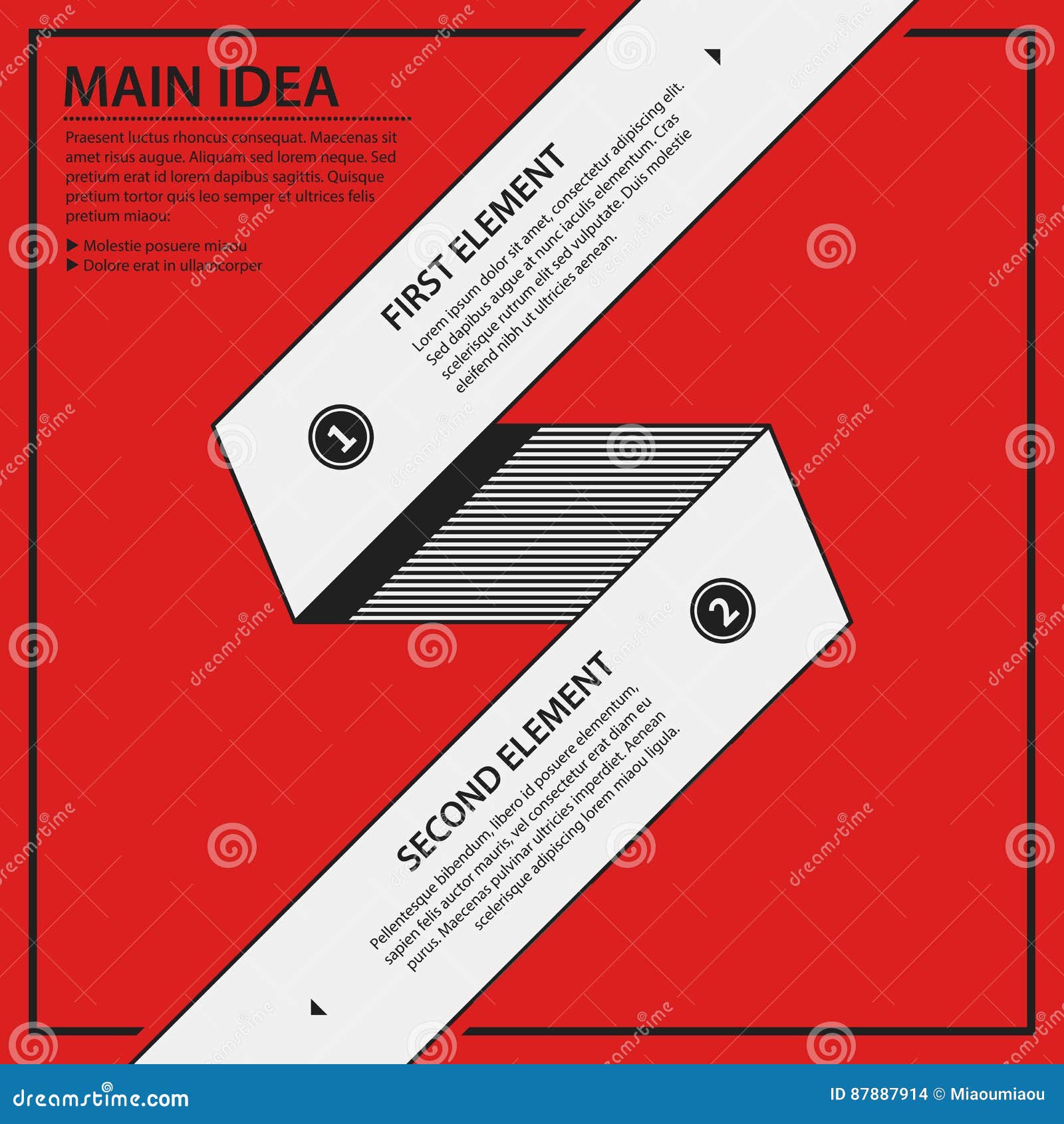 Molde Incorporado No Fundo Vermelho Ilustração do Vetor - Ilustração de ...