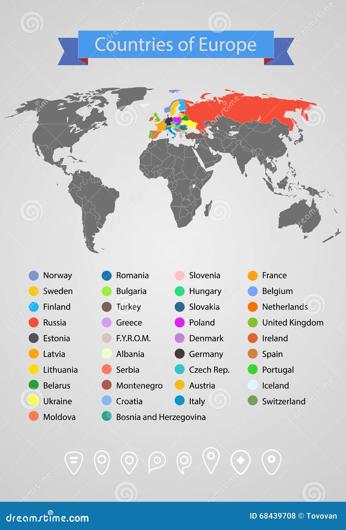Molde Infographic Do Mapa Do Mundo Europa Ilustração do Vetor ...