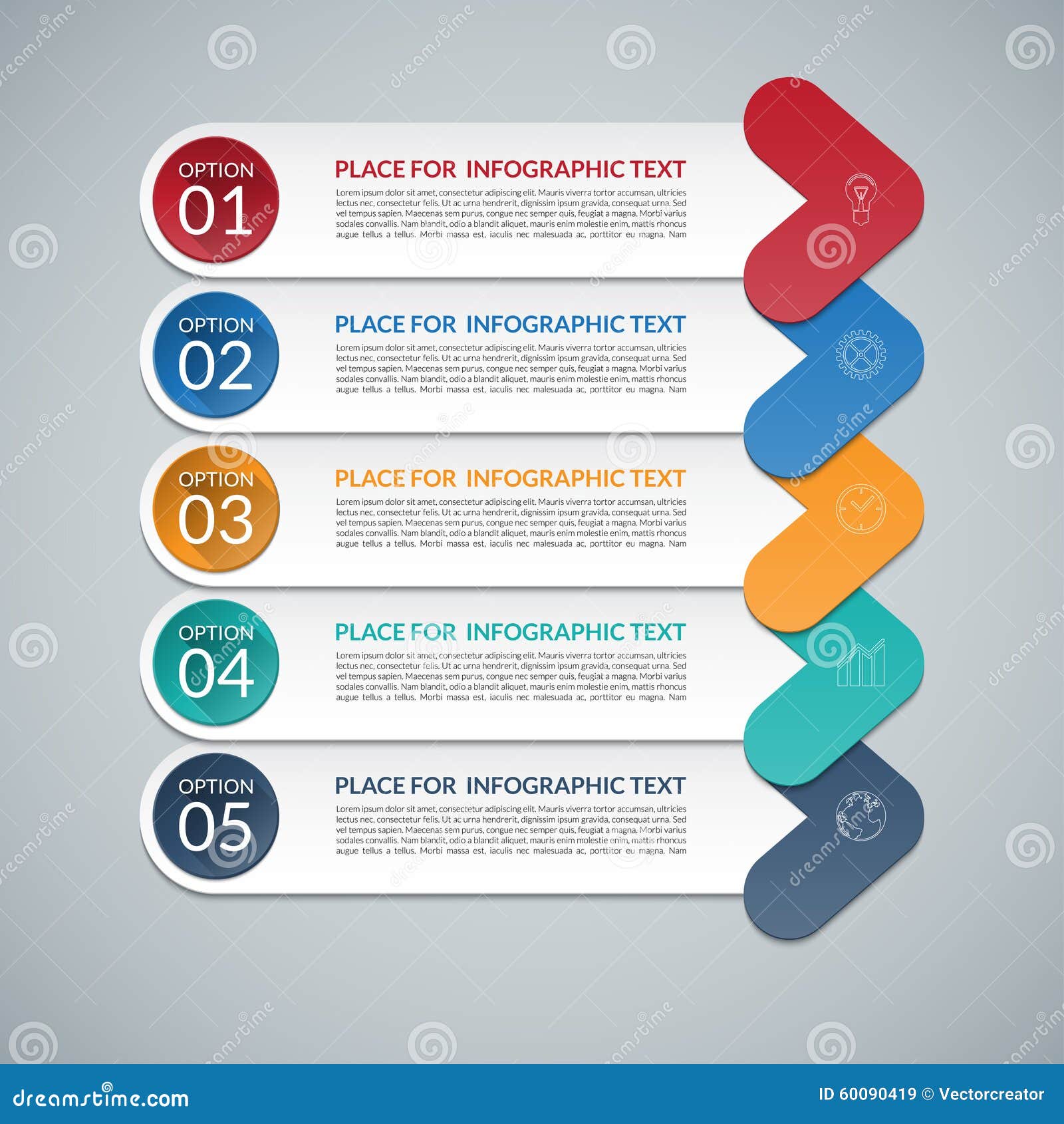 Molde Infographic Do Projeto Da Seta Moderna Ilustração do Vetor ...