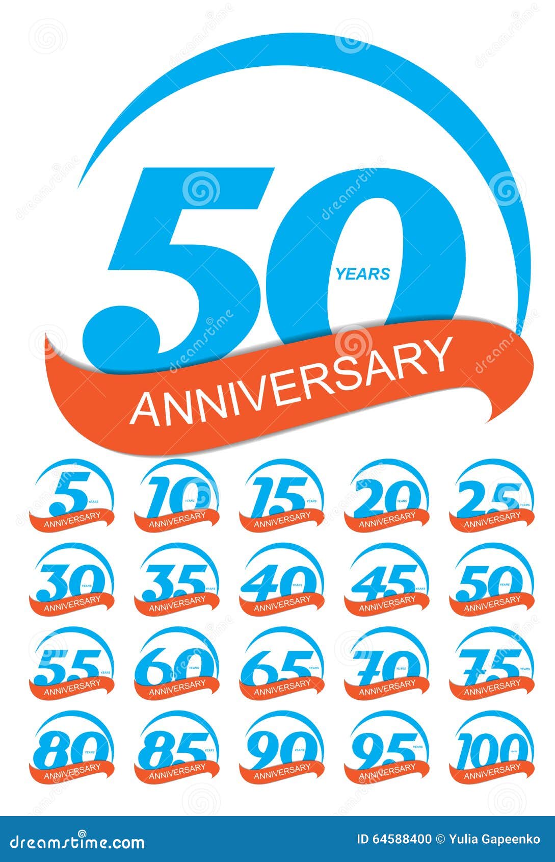 Molde Logo Anniversary Set Vetora Illustration Ilustração do Vetor ...