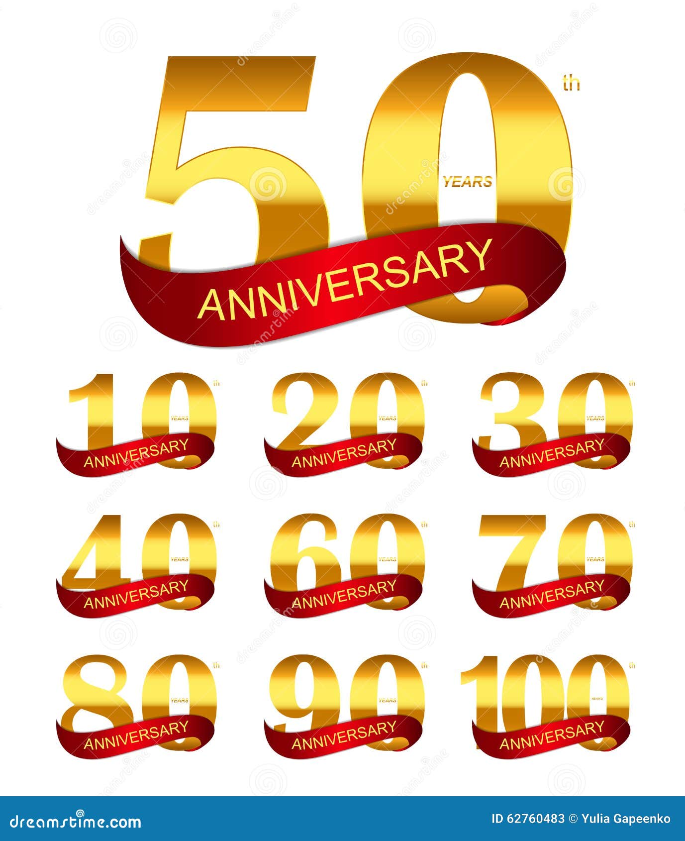 Molde Logo Set Anniversary Vetora Illustration Ilustração do Vetor ...