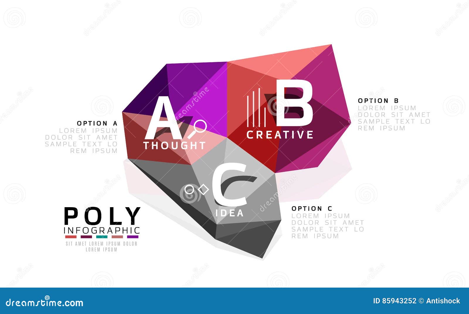 Molde Poli Do Infographics De Moden Baixo Ilustração do Vetor ...