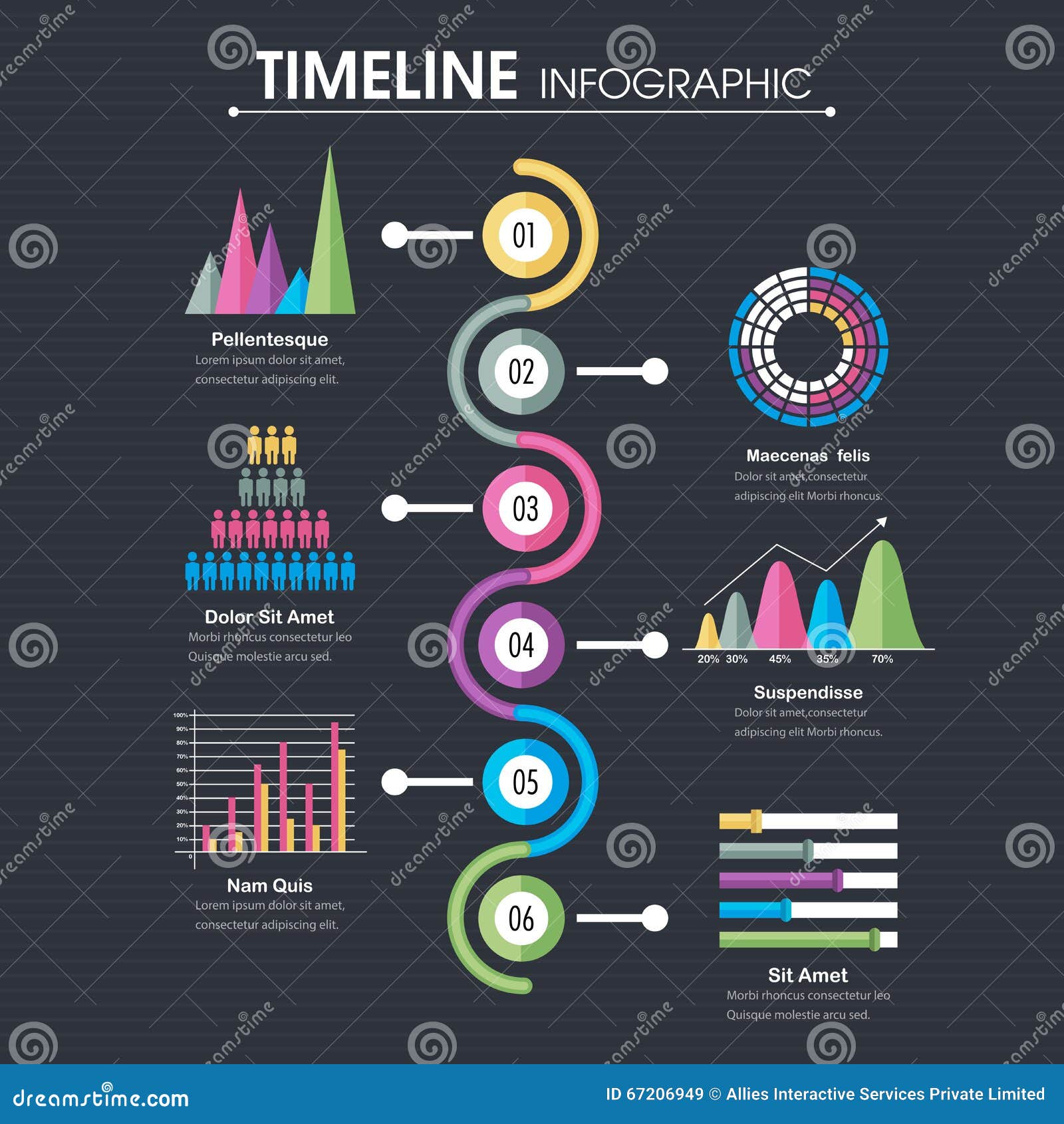 Molde Profissional De Infographic Do Espaço Temporal Ilustração Stock ...