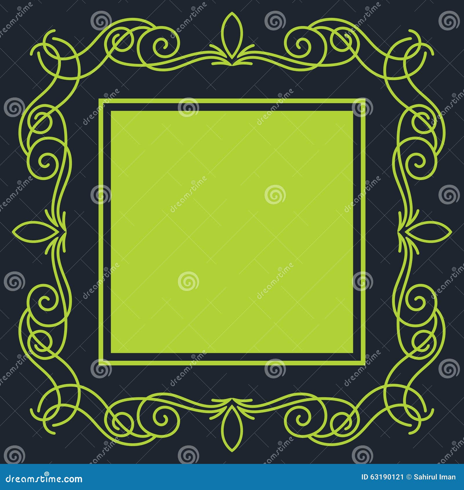 Molde Quadrado Elegante Do Vetor Do Quadro Ilustração do Vetor ...