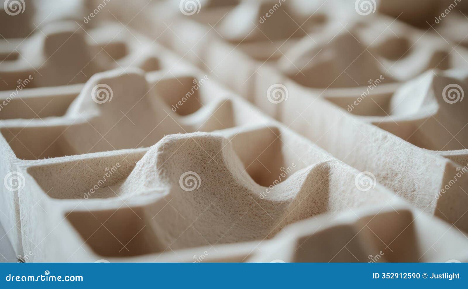 Molded Pulp Packaging Showing Compartments For Fragile Items Stock ...