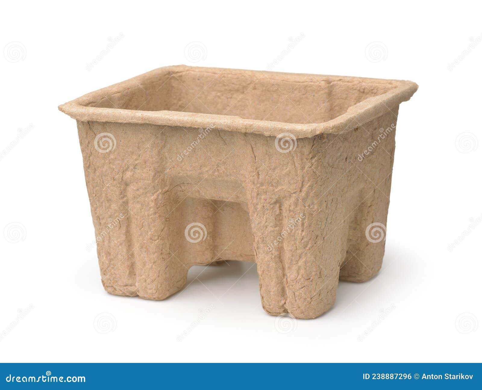 Molded Recycled Paper Pulp Protective Packaging Stock Photo - Image of ...