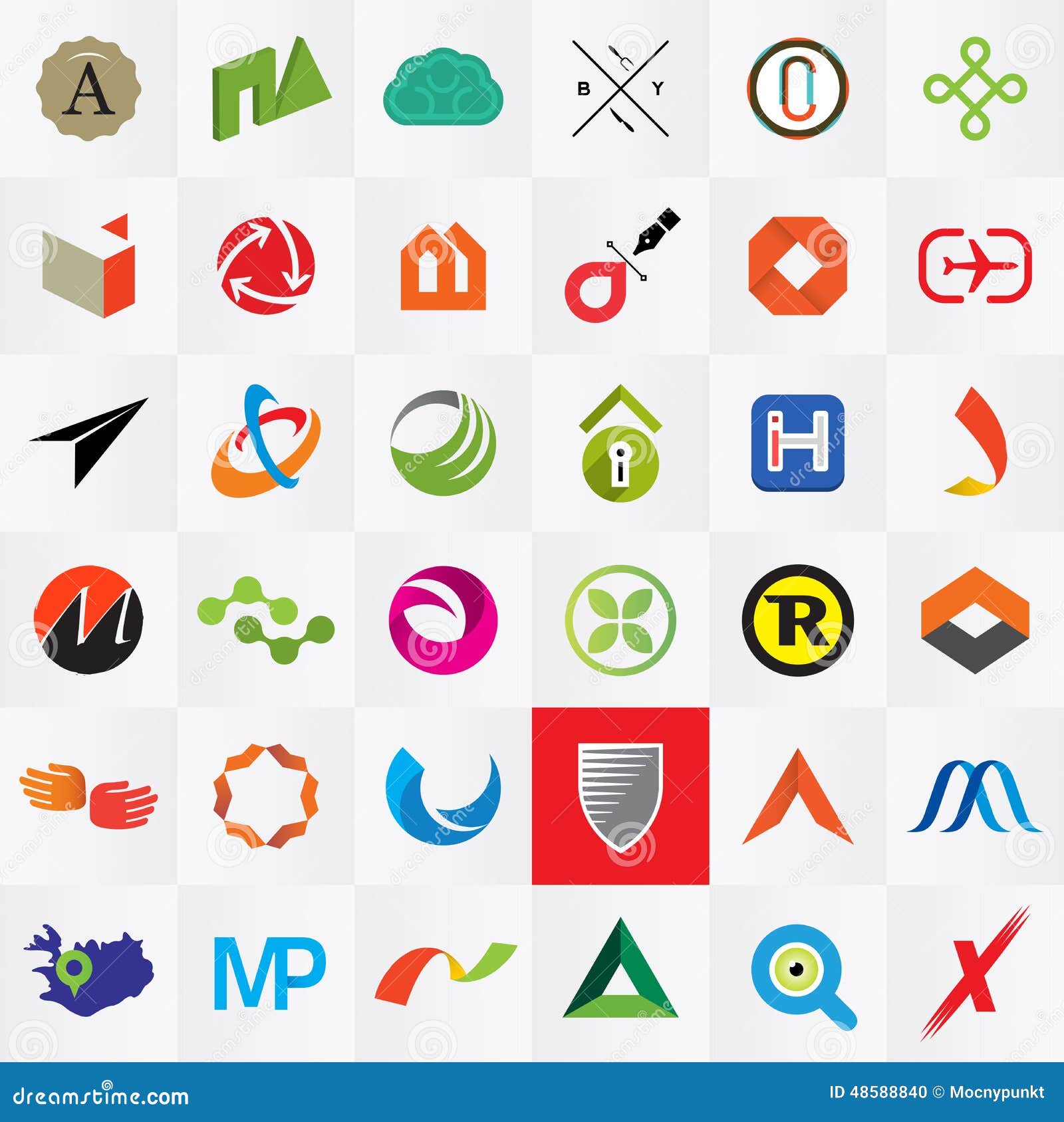 Moldes do logotipo ilustração do vetor. Ilustração de moderno - 48588840