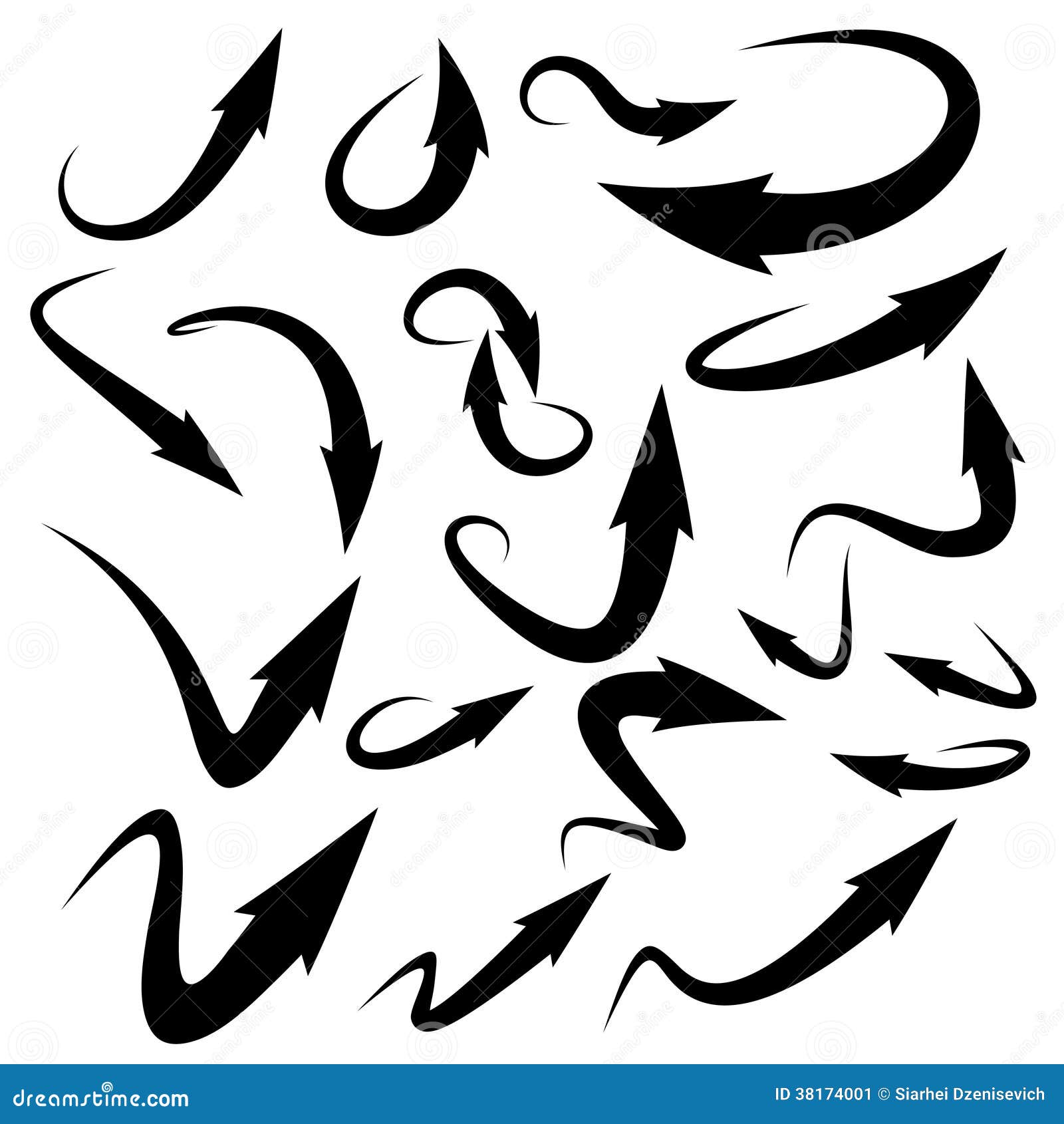 Moldes Do Projeto Da Seta Da Coleção Ilustração do Vetor - Ilustração ...