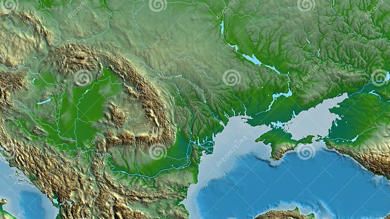 Moldova area. Physical map stock illustration. Illustration of shape ...