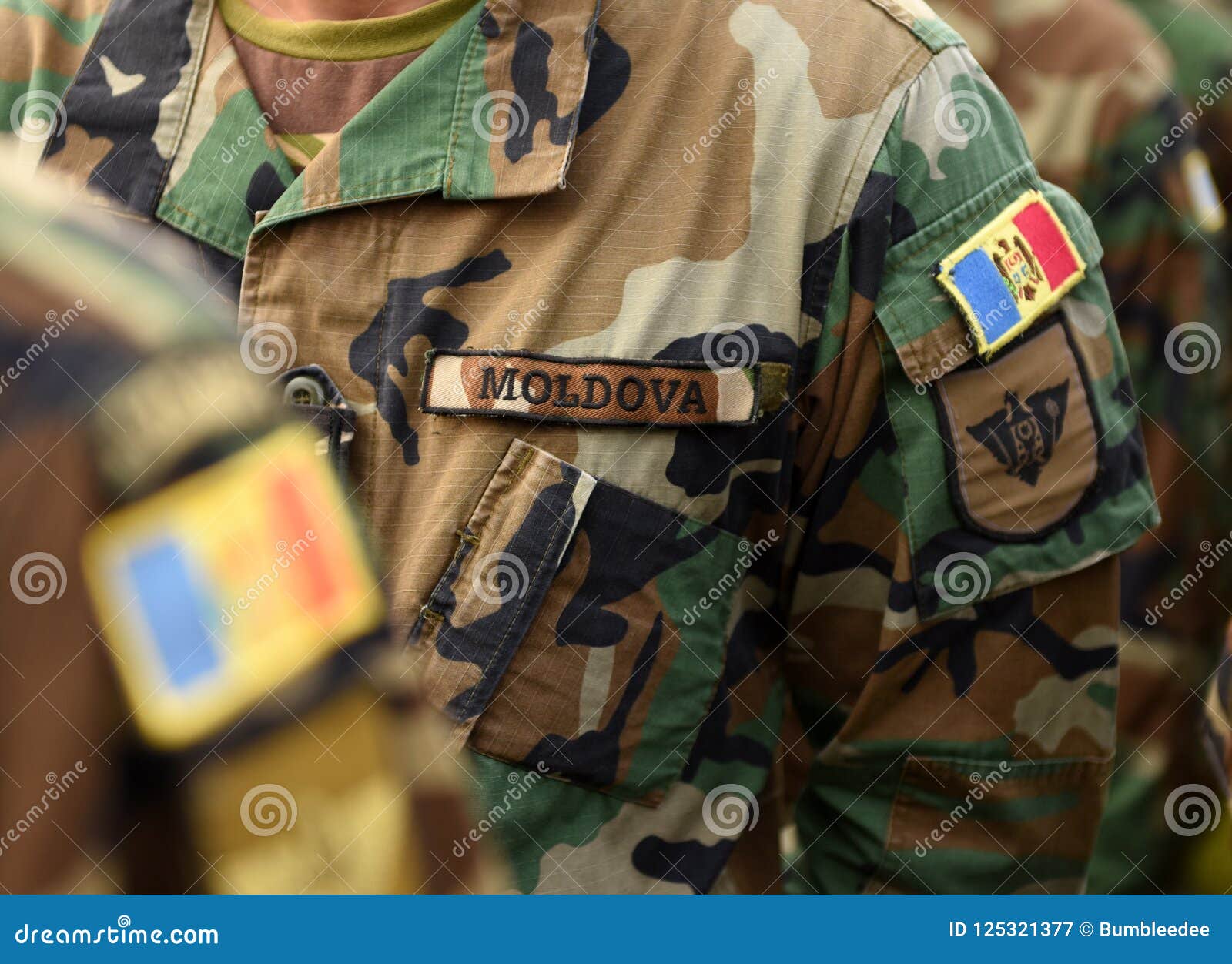 Moldova Army Uniform Patch Flag. Moldova Troops Stock Image - Image of ...