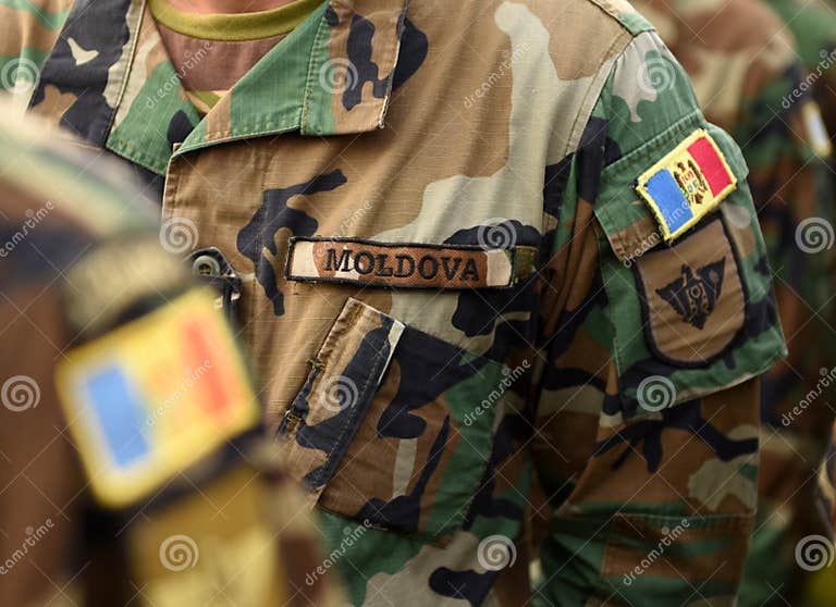 Moldova Army Uniform Patch Flag. Moldova Troops Stock Image - Image of ...