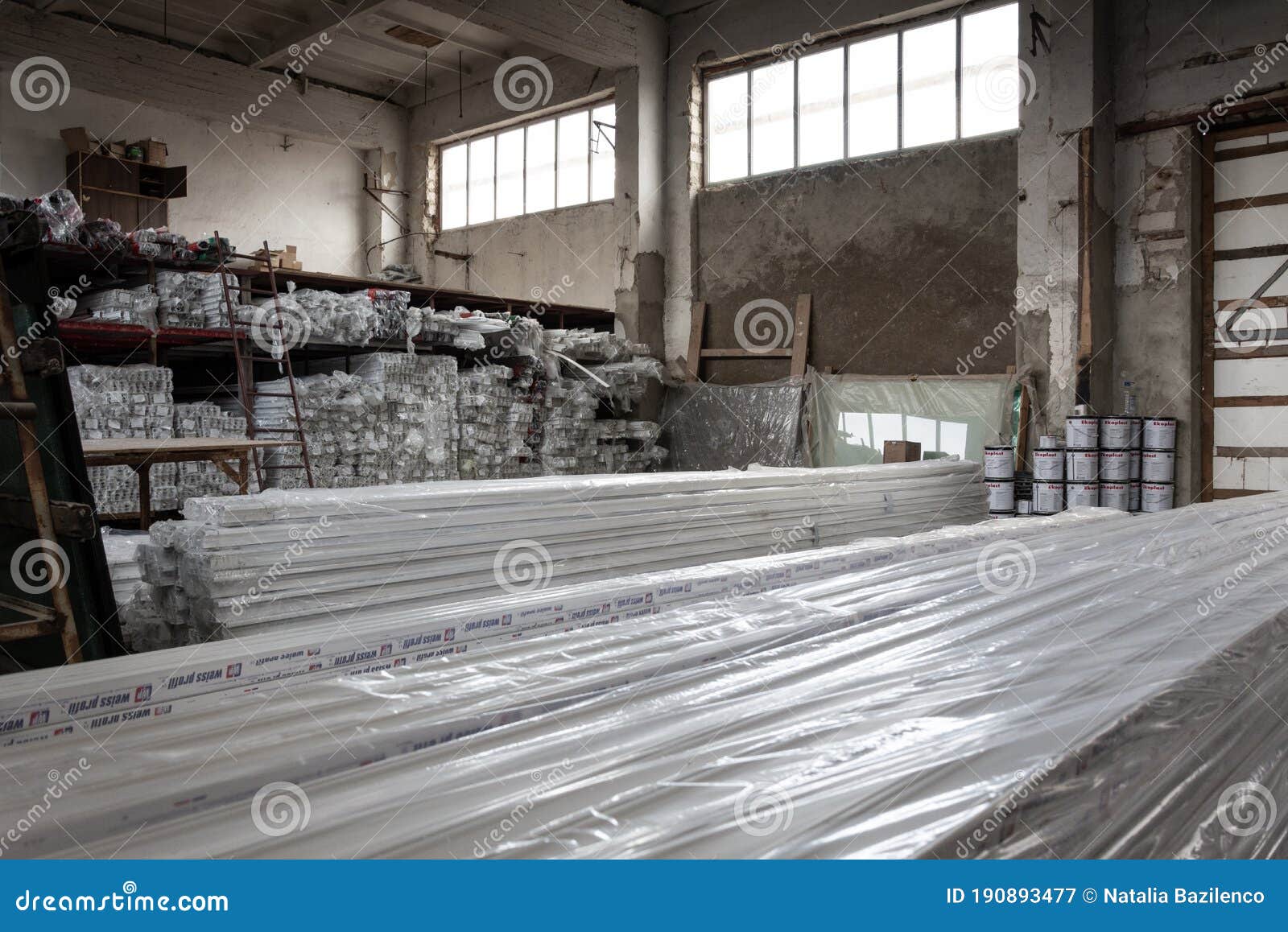 Moldova, Bender - May 18, 2019: Warehouse Of Pvc Profiles For The ...