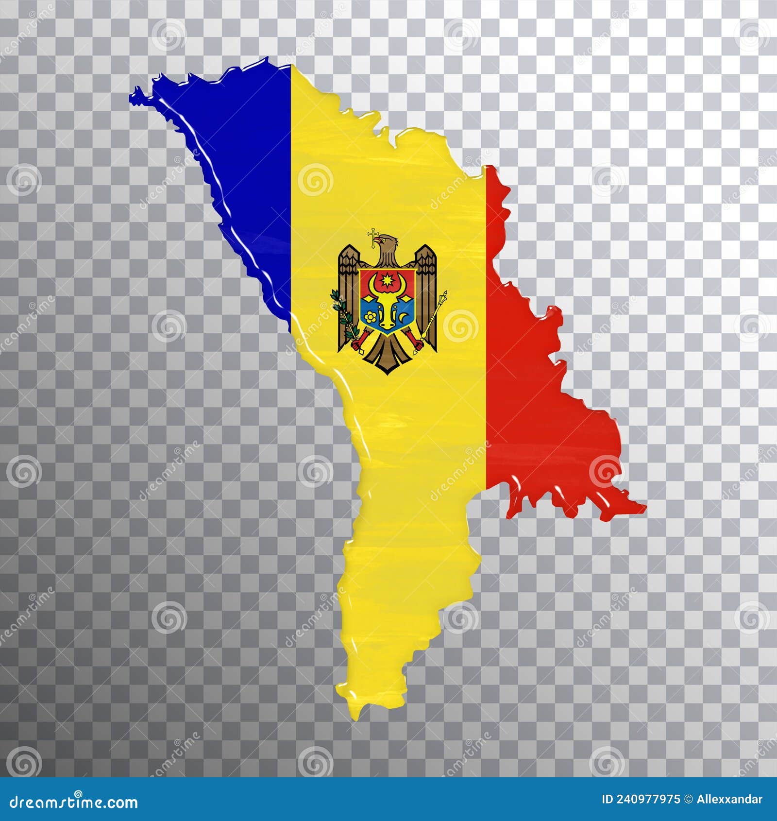 Moldova Map Flags