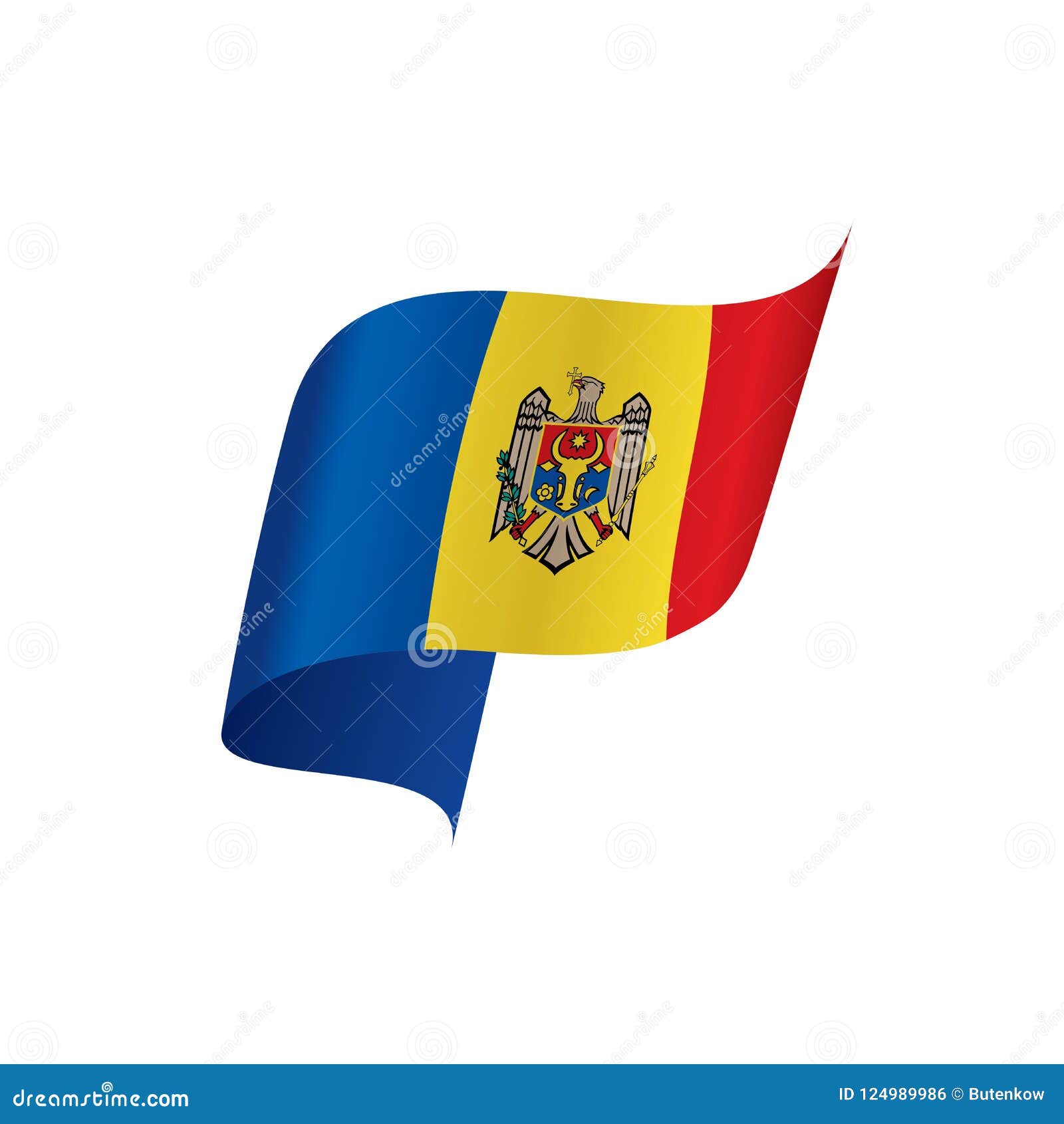 Moldova Flag, Vector Illustration Stock Illustration - Illustration of ...