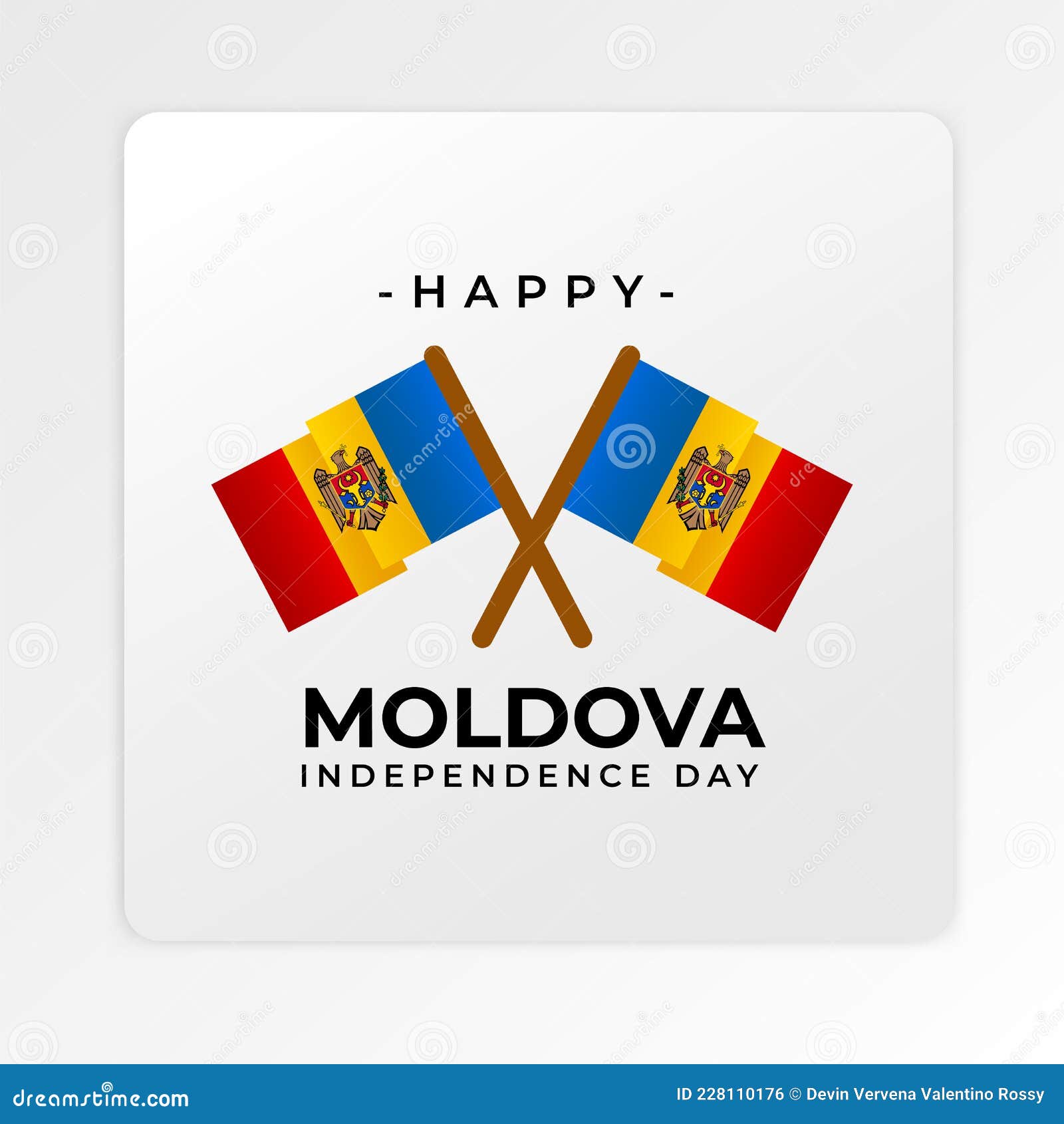 Moldova independence day stock vector. Illustration of banner - 228110176