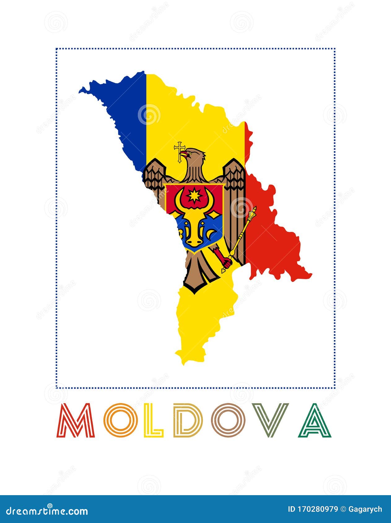 Moldova Logo. Map of Moldova with Country Name. Stock Vector ...