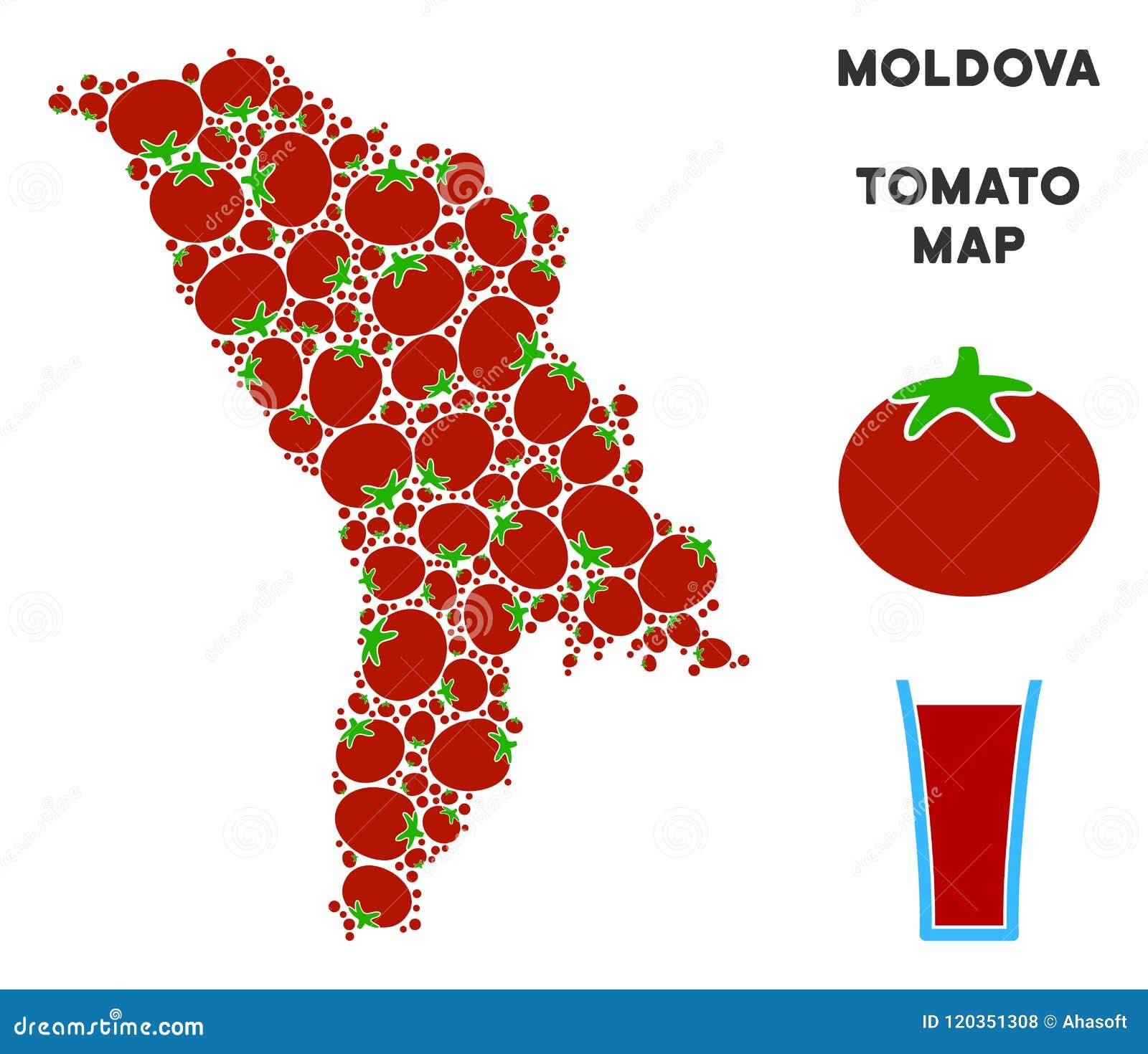 Moldova Map Collage of Tomato Stock Vector - Illustration of group ...