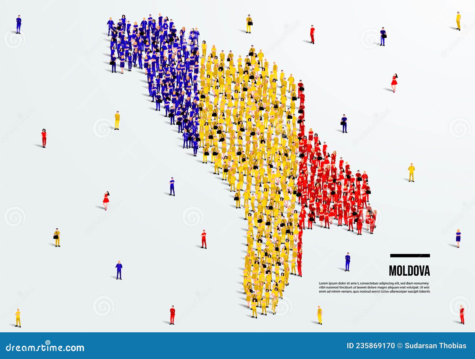 Moldova People Icon Map. Stylized Vector Silhouette Of Moldova ...