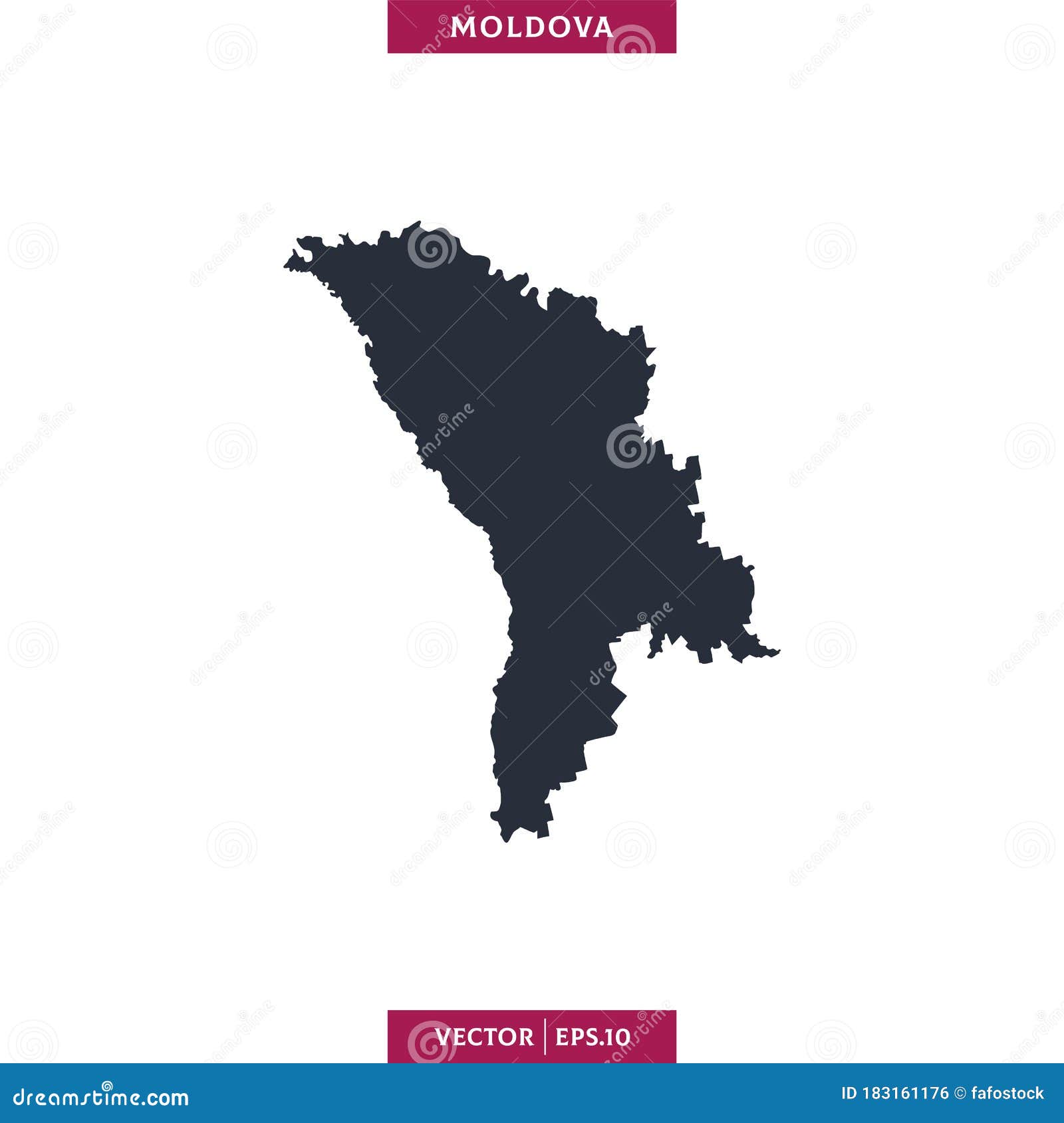 Moldova Map - High Detailed Black Map With Counties/regions/states Of ...