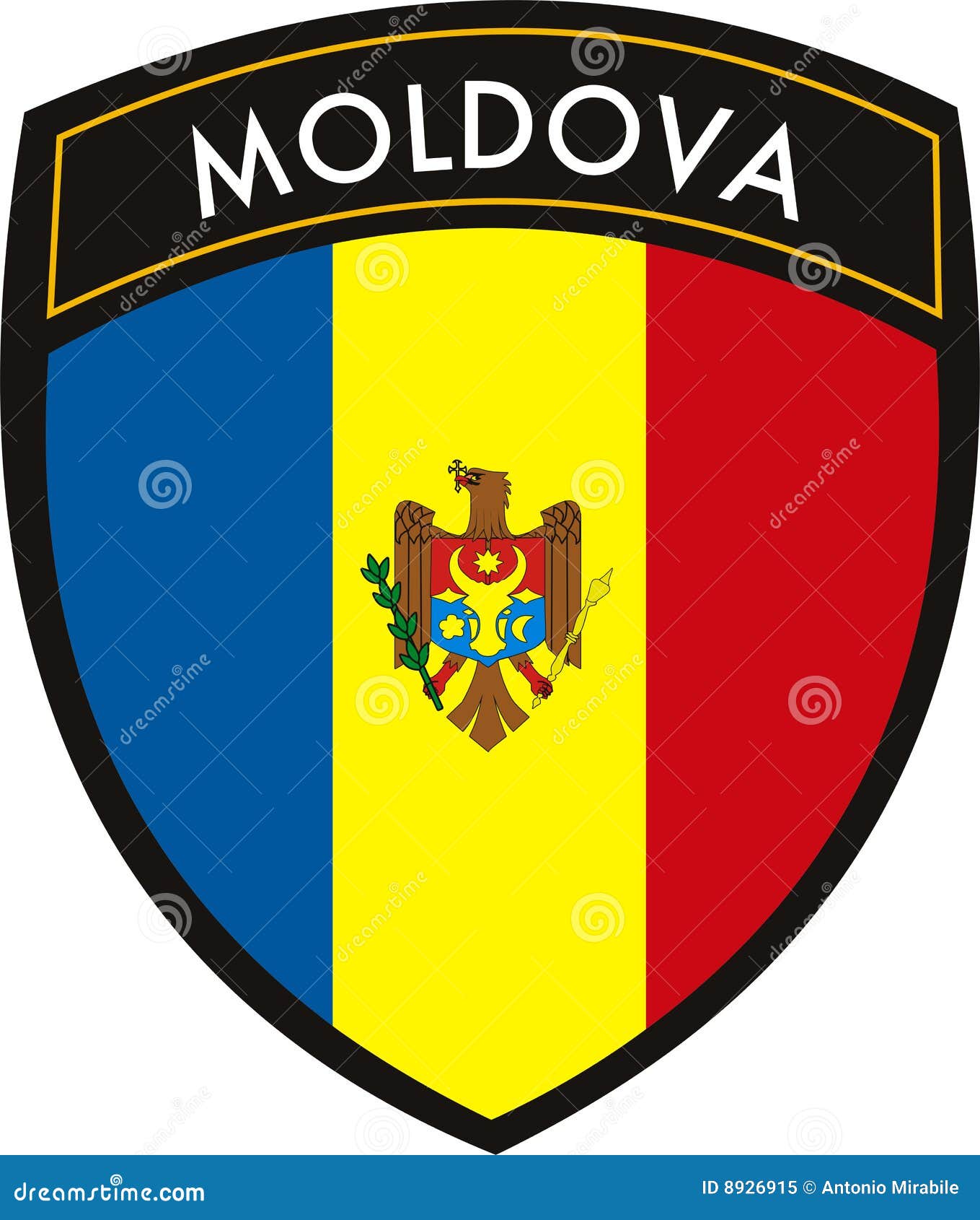Moldova vlag vector illustratie. Illustration of blauw - 8926915
