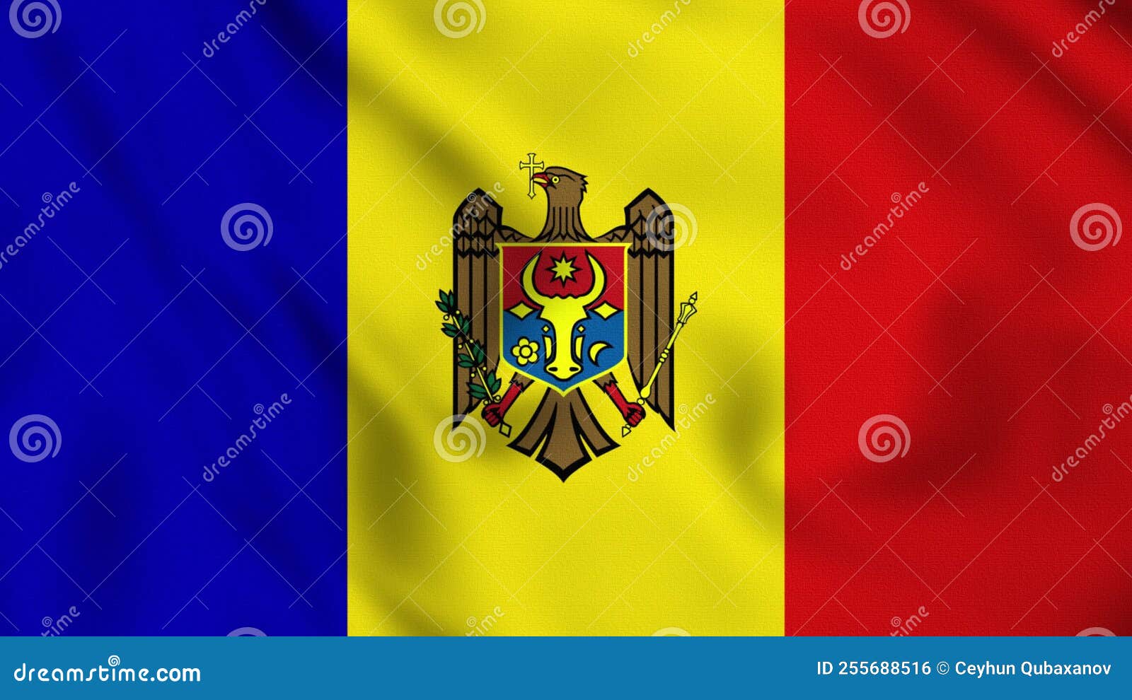 Moldova Waving Flag. Moldova National Flag, 4k Close-up Stock Footage ...