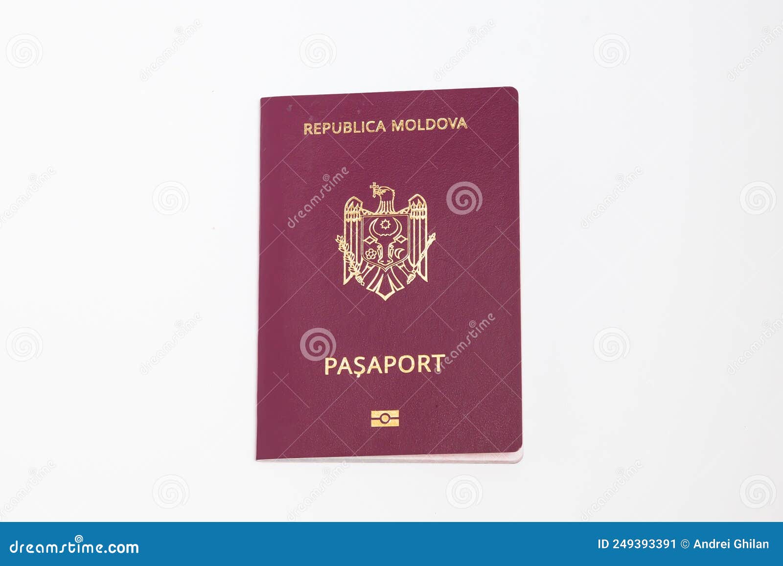 Moldovan Passport on a White Background Stock Image - Image of tourism ...