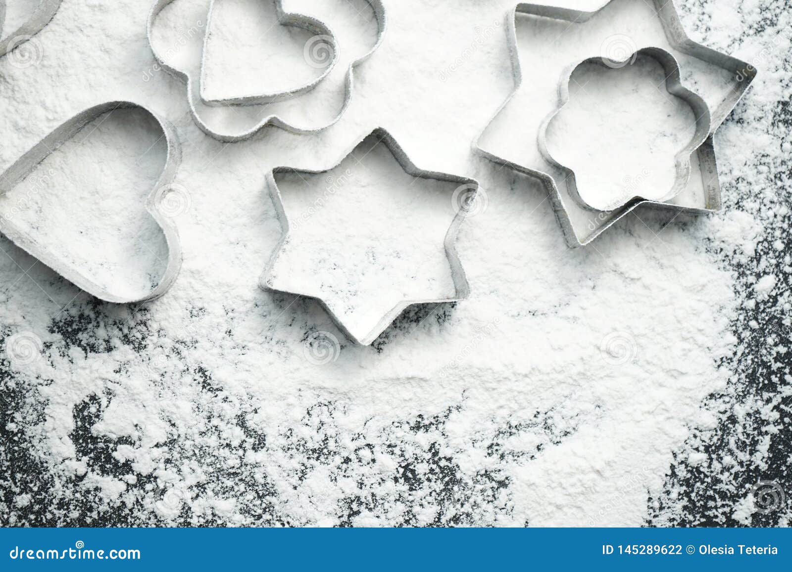 Molds Figures are Different for Cutting Dough on White Millet Flour on ...