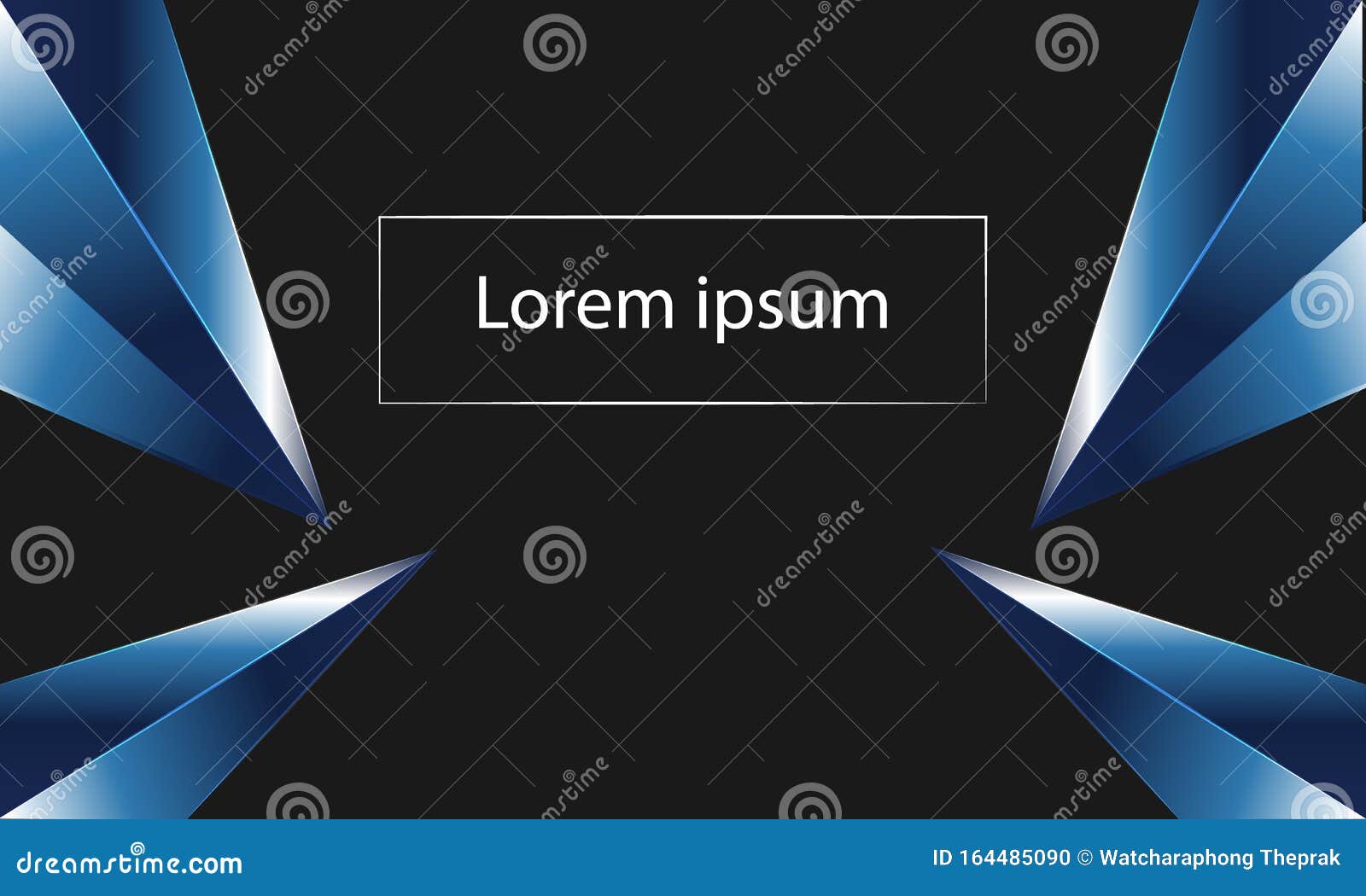 Moldura De Cristal Azul Com Fundo Preto Ilustração do Vetor ...