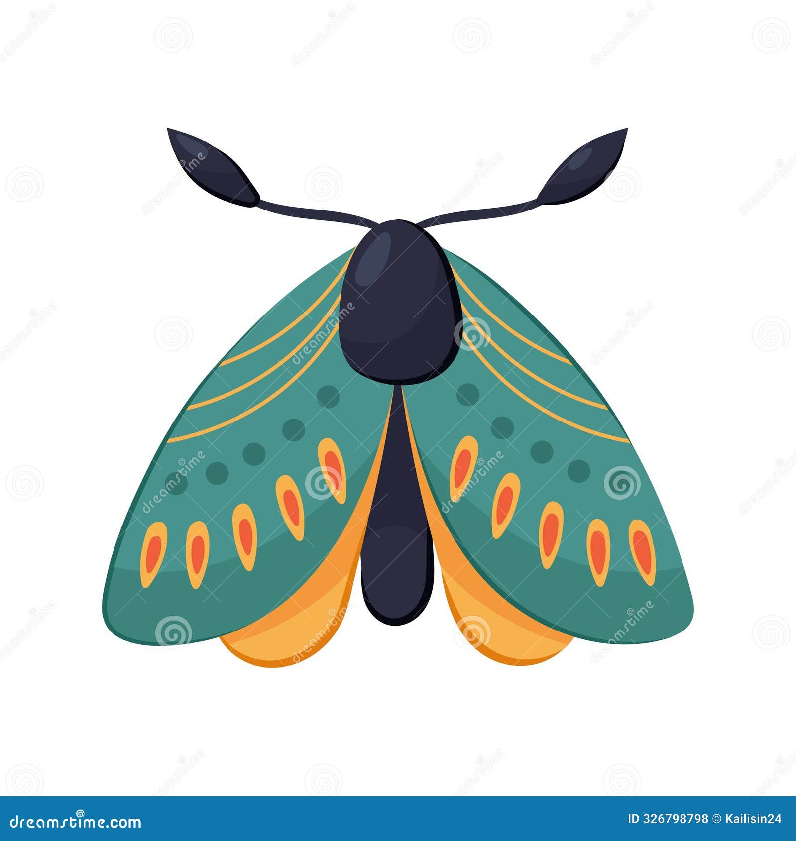 Cartoon Moth Drawing Vector Illustration | CartoonDealer.com #151342816