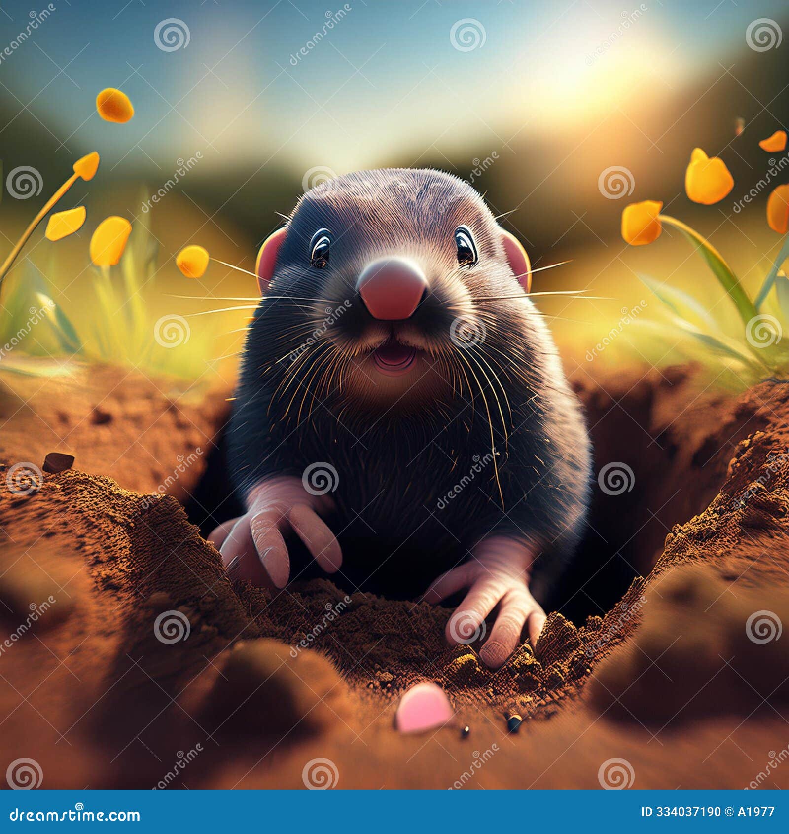 Mole, AI Generated Royalty-Free Illustration | CartoonDealer.com #334037190