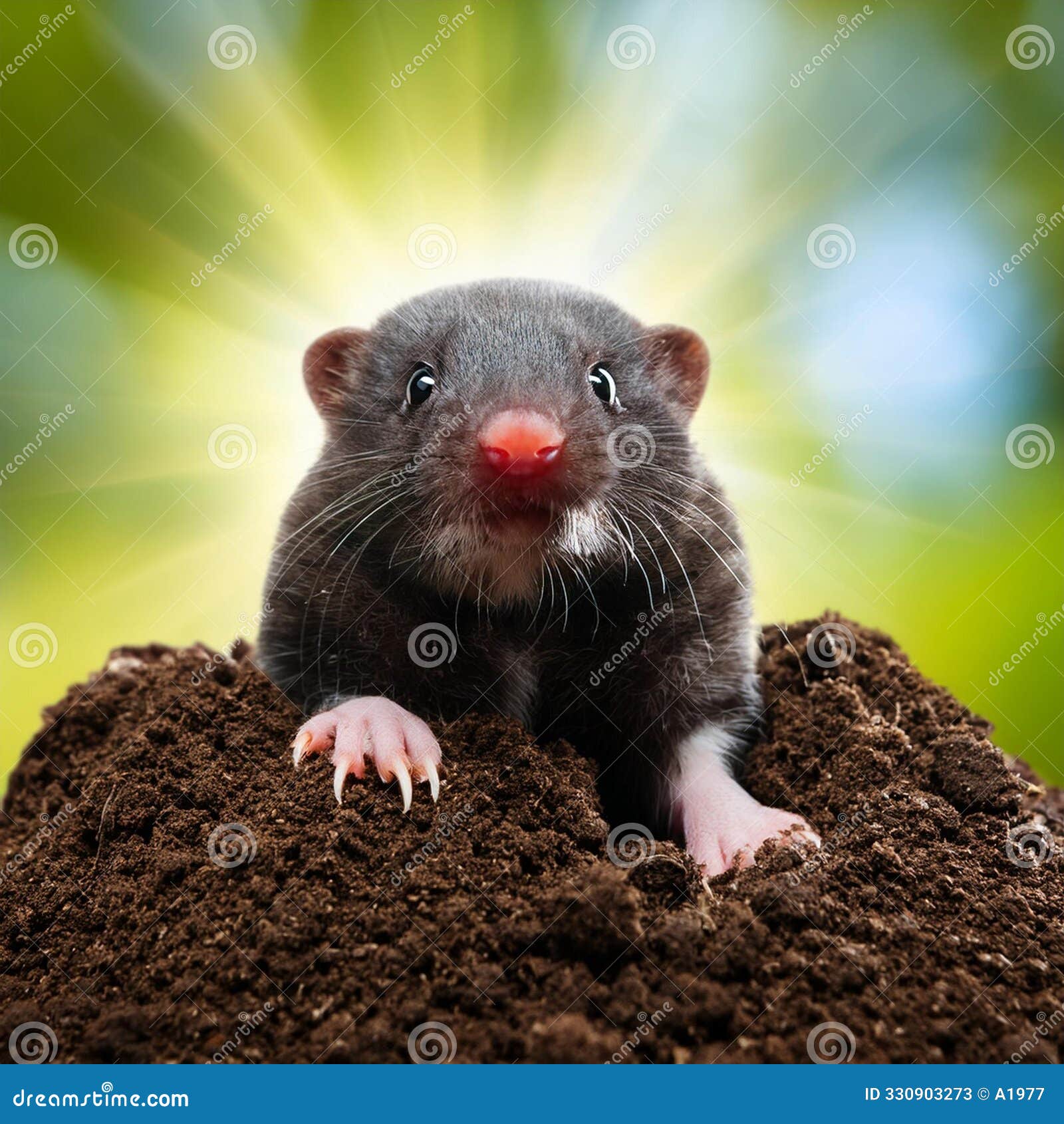 Mole, AI generated stock illustration. Illustration of animal - 330903273