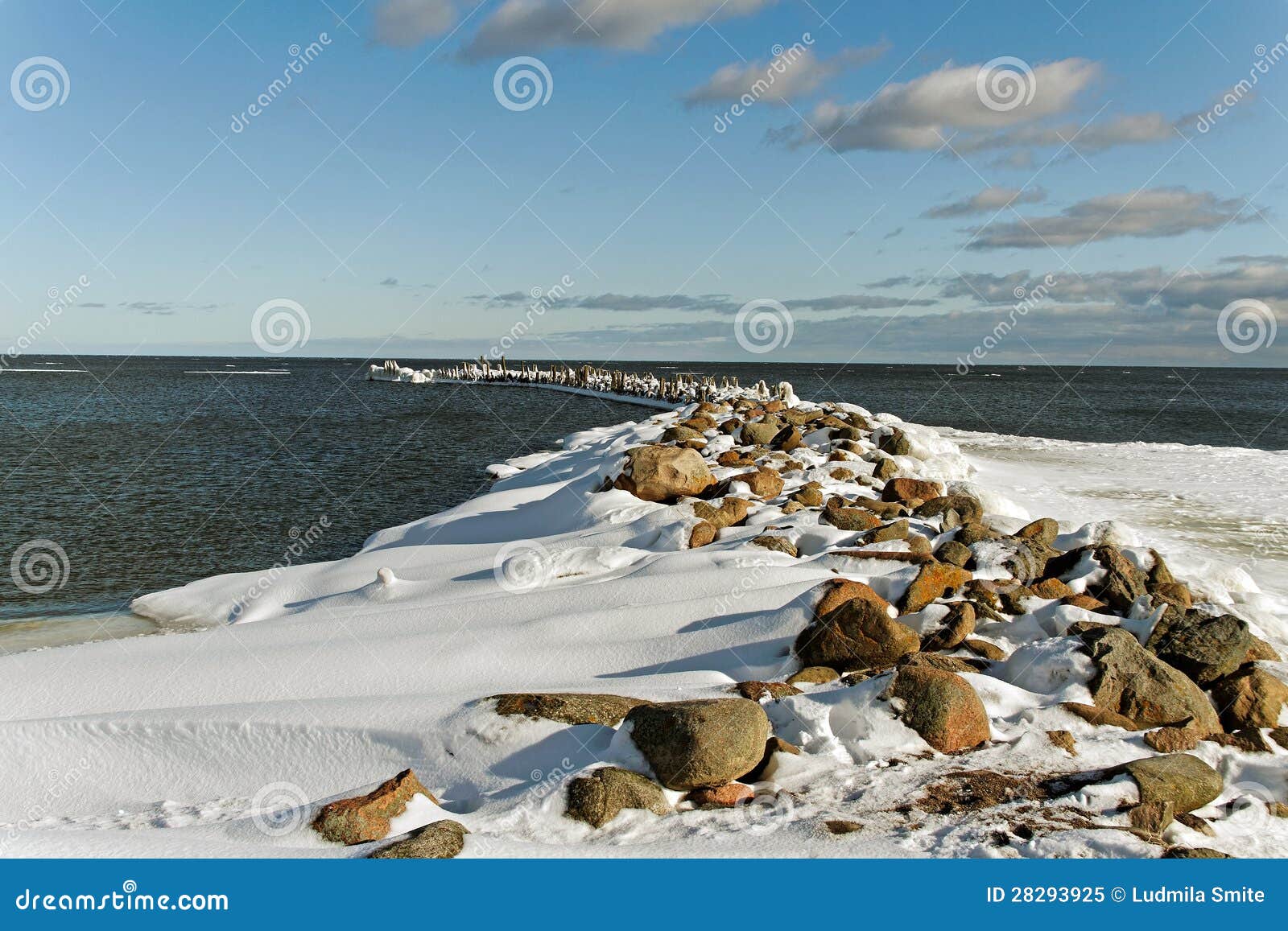 Mole at the Baltic sea. stock image. Image of latvia - 28293925