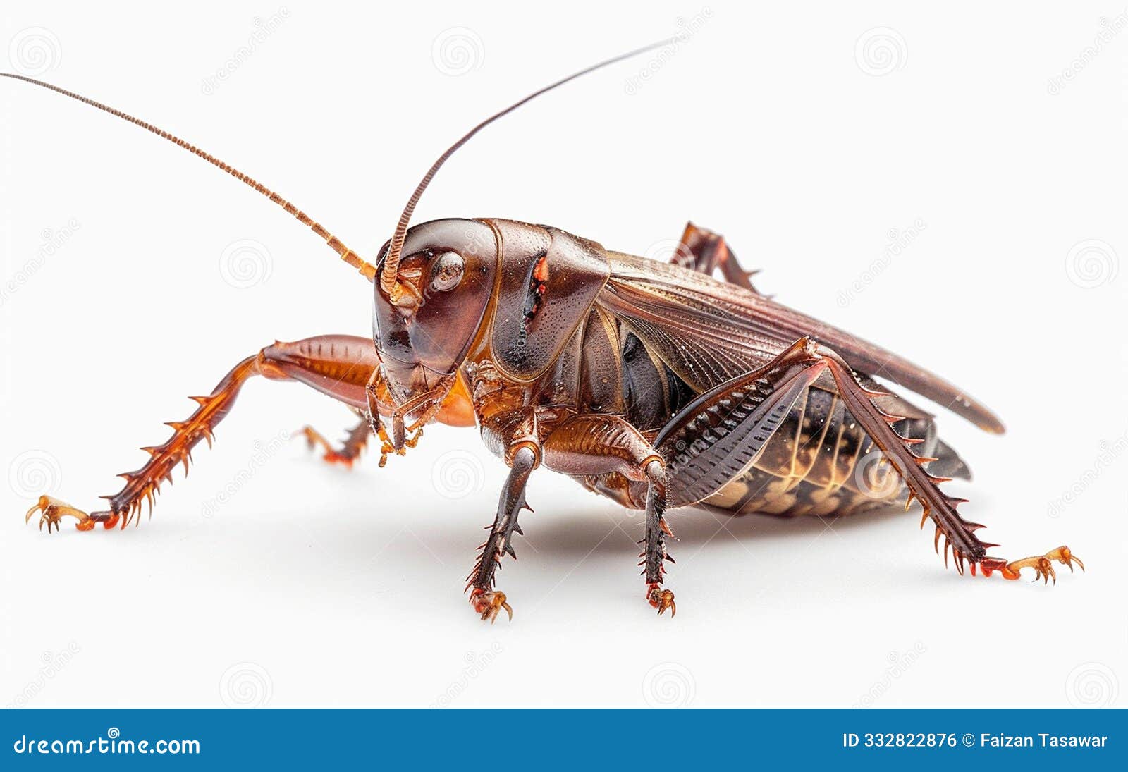 Mole Cricket Isolated On A White Background, Mole Insect Stock ...