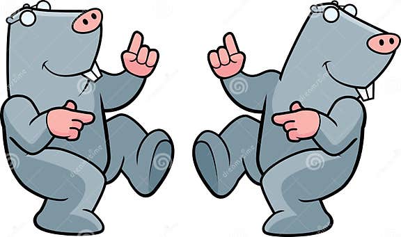 Mole Dancing stock vector. Illustration of blind, dancing - 14146457