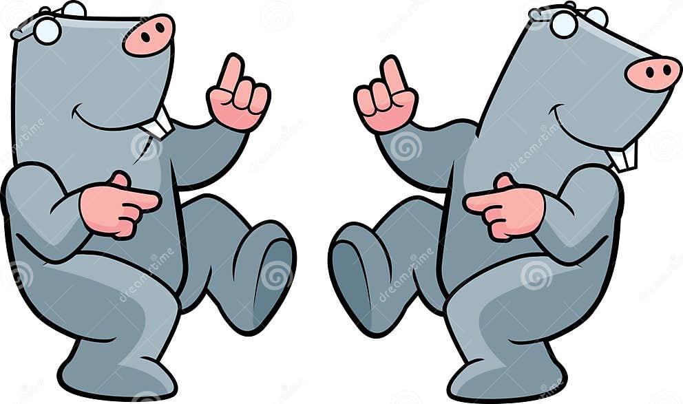 Mole Dancing stock vector. Illustration of blind, dancing - 14146457