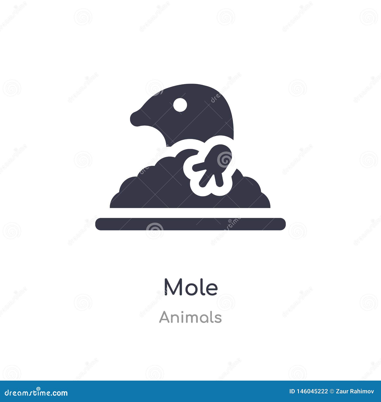 Mole Icon. Isolated Mole Icon Vector Illustration from Animals ...