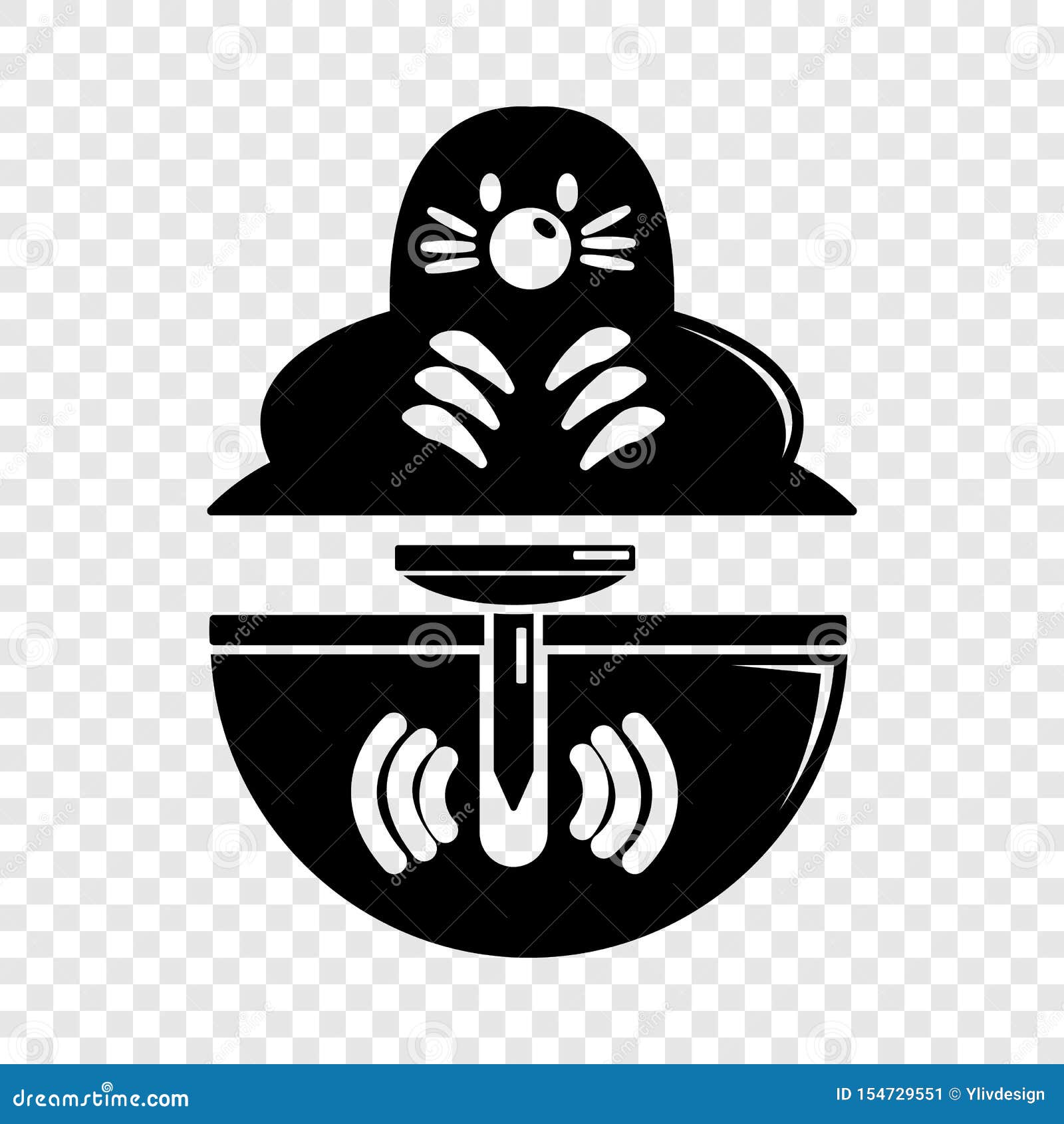 Mole Icon, Simple Black Style Stock Vector - Illustration of garden ...
