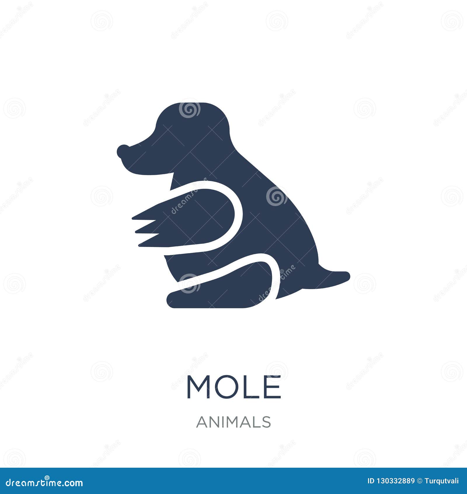 Mole Icon. Trendy Flat Vector Mole Icon on White Background from Stock ...