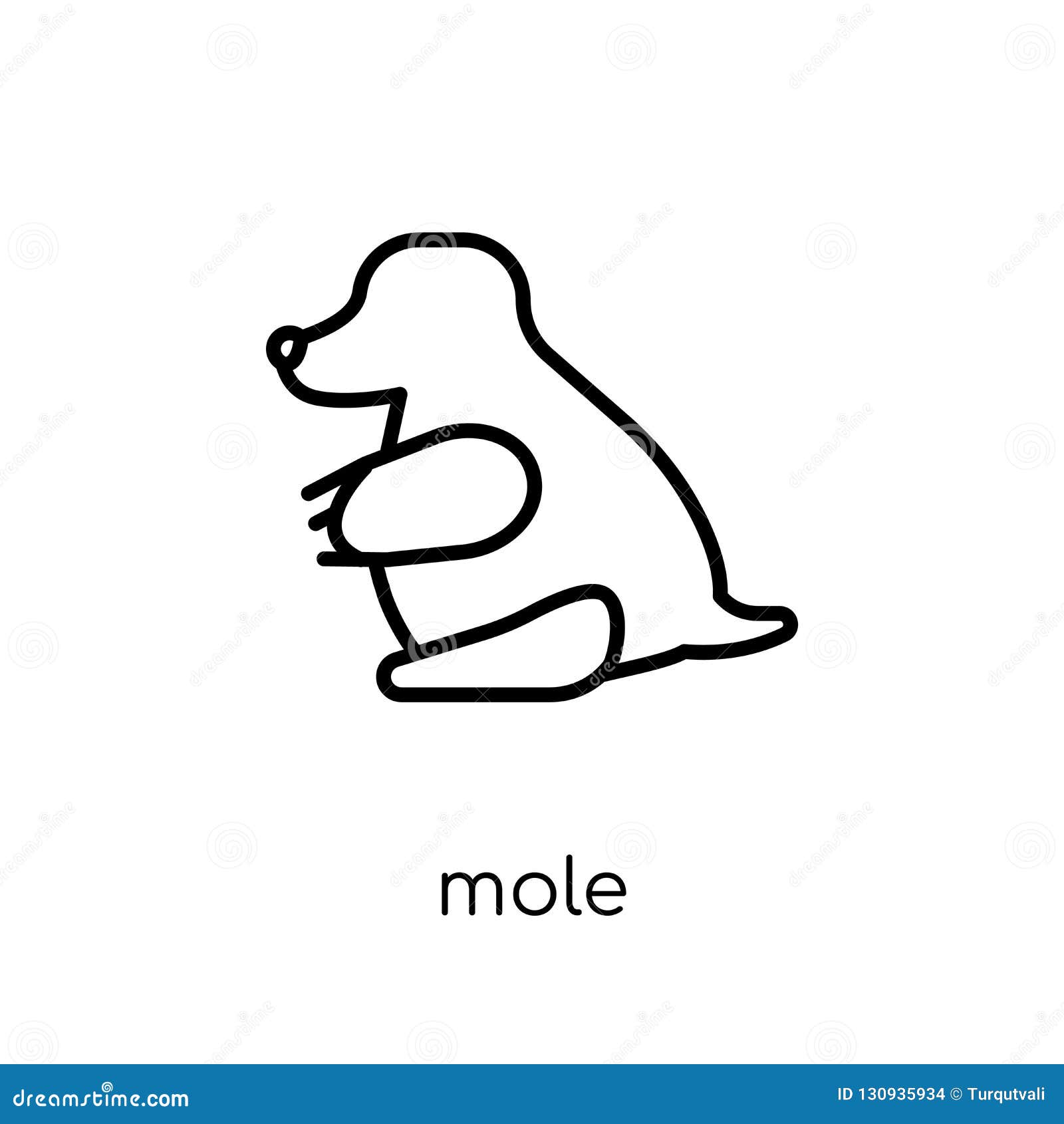 Mole Icon. Trendy Modern Flat Linear Vector Mole Icon on White B Stock ... Mole Icon. Trendy Modern Flat Linear Vector Mole Icon on White B Stock ...