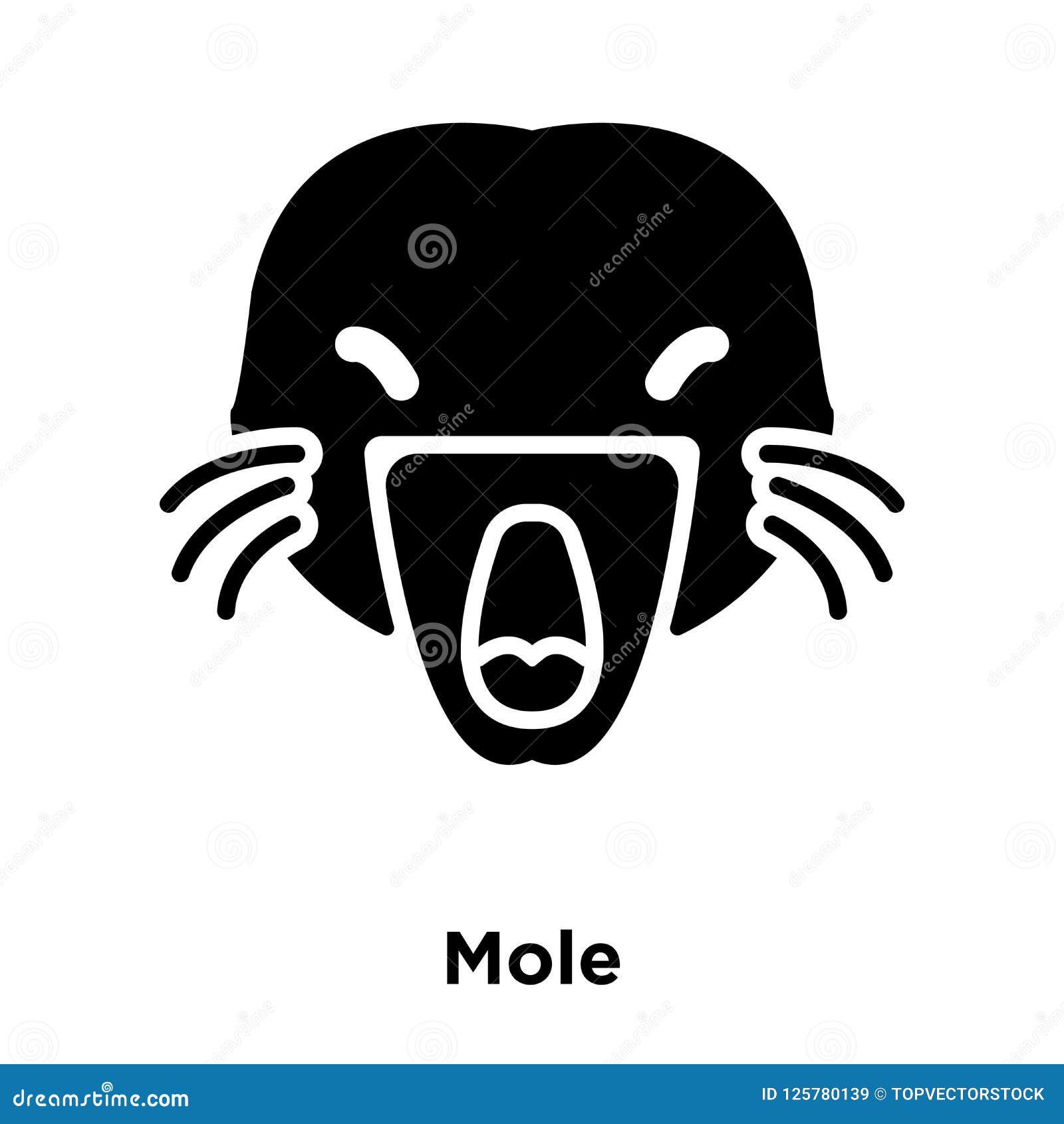 Mole Icon Vector Isolated on White Background, Logo Concept of M Stock ...