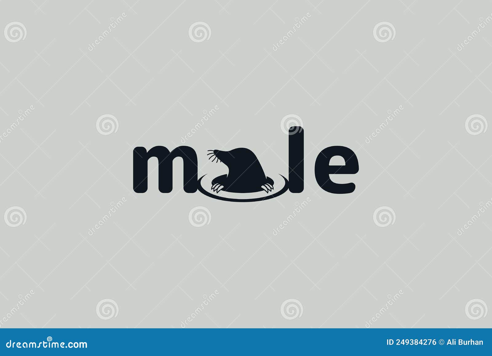 Mole Logo Vector Outline Silhouette Art Icon | CartoonDealer.com #304748124
