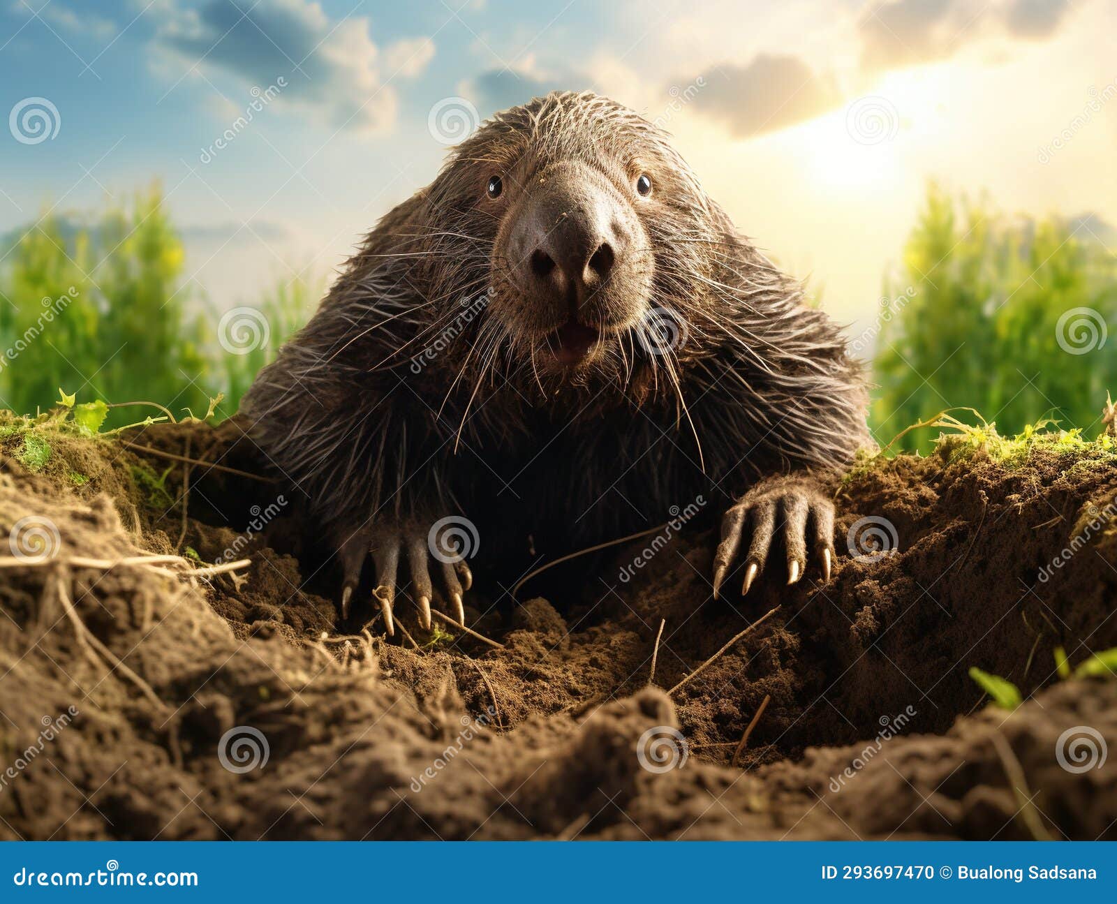Ai Generated Illustration Wildlife Concept of Mole Stock Illustration ...